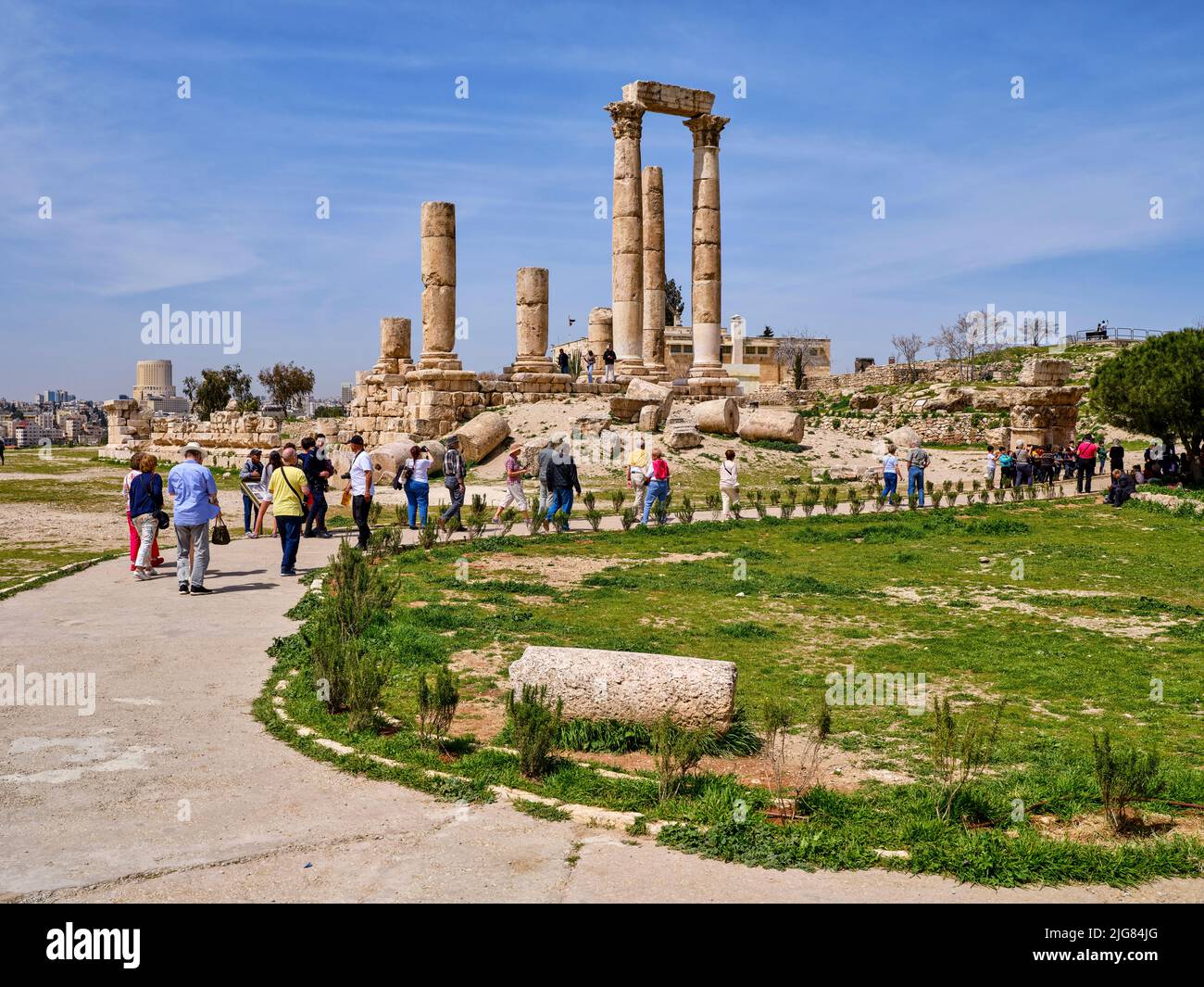 On the citadel hill in the ancient district of Jordan Stock Photo - Alamy