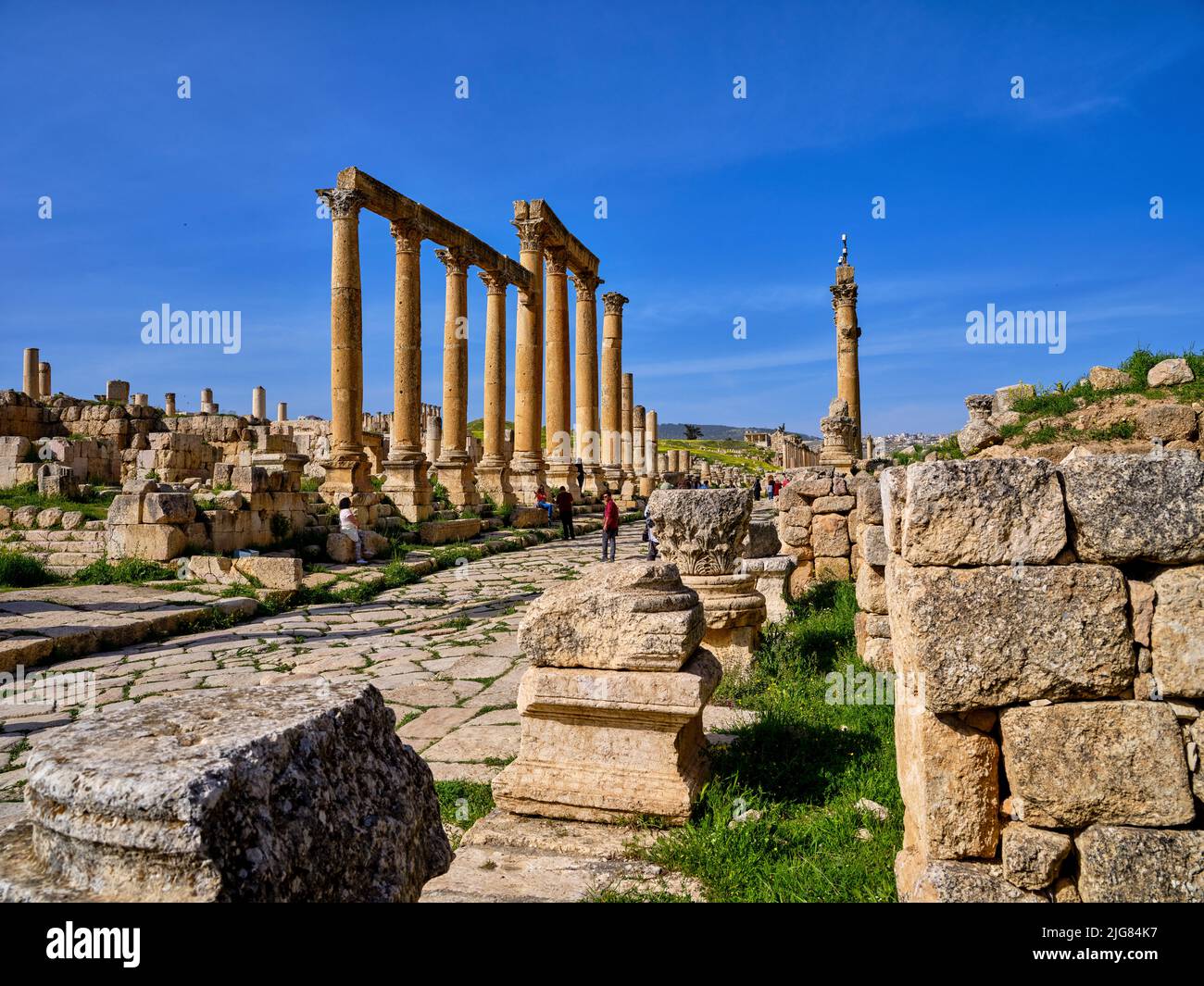 Roman excavations in Jerash, ancient Gerasa, Jordan Stock Photo - Alamy