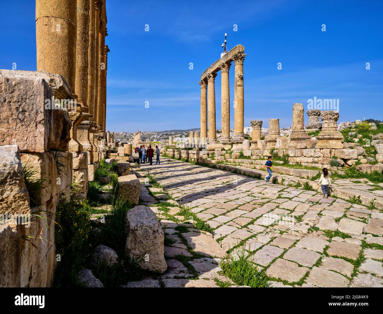Roman excavations in Jerash, ancient Gerasa, Jordan Stock Photo - Alamy