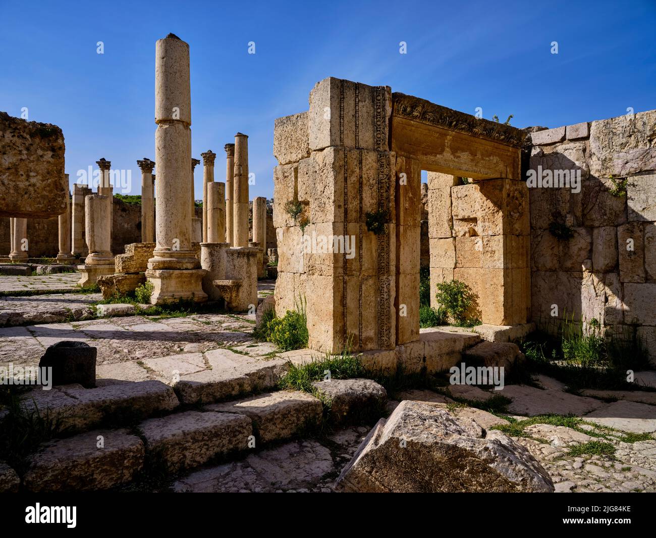 Roman excavations in Jerash, ancient Gerasa, Jordan Stock Photo - Alamy