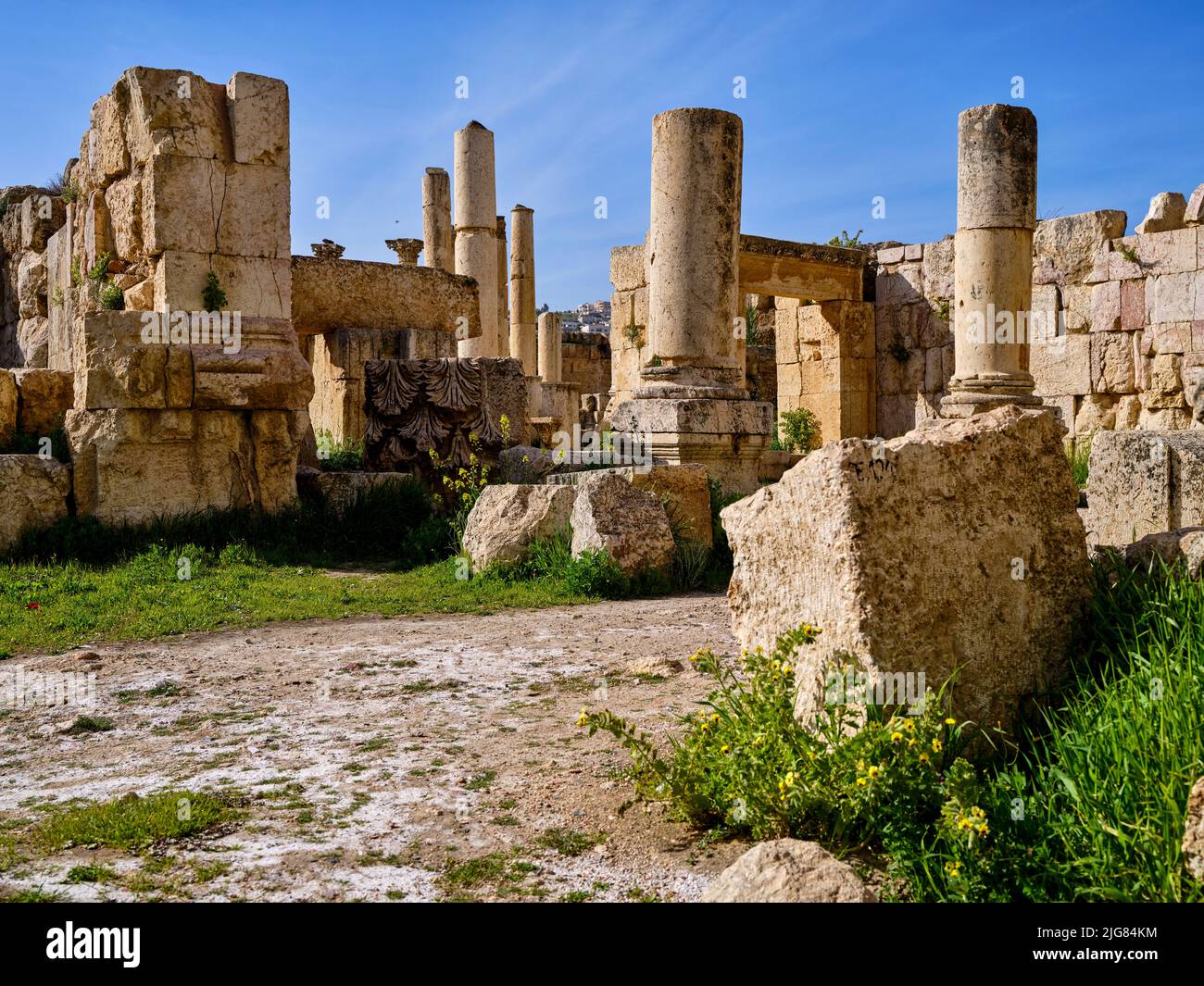 Roman excavations in Jerash, ancient Gerasa, Jordan Stock Photo - Alamy
