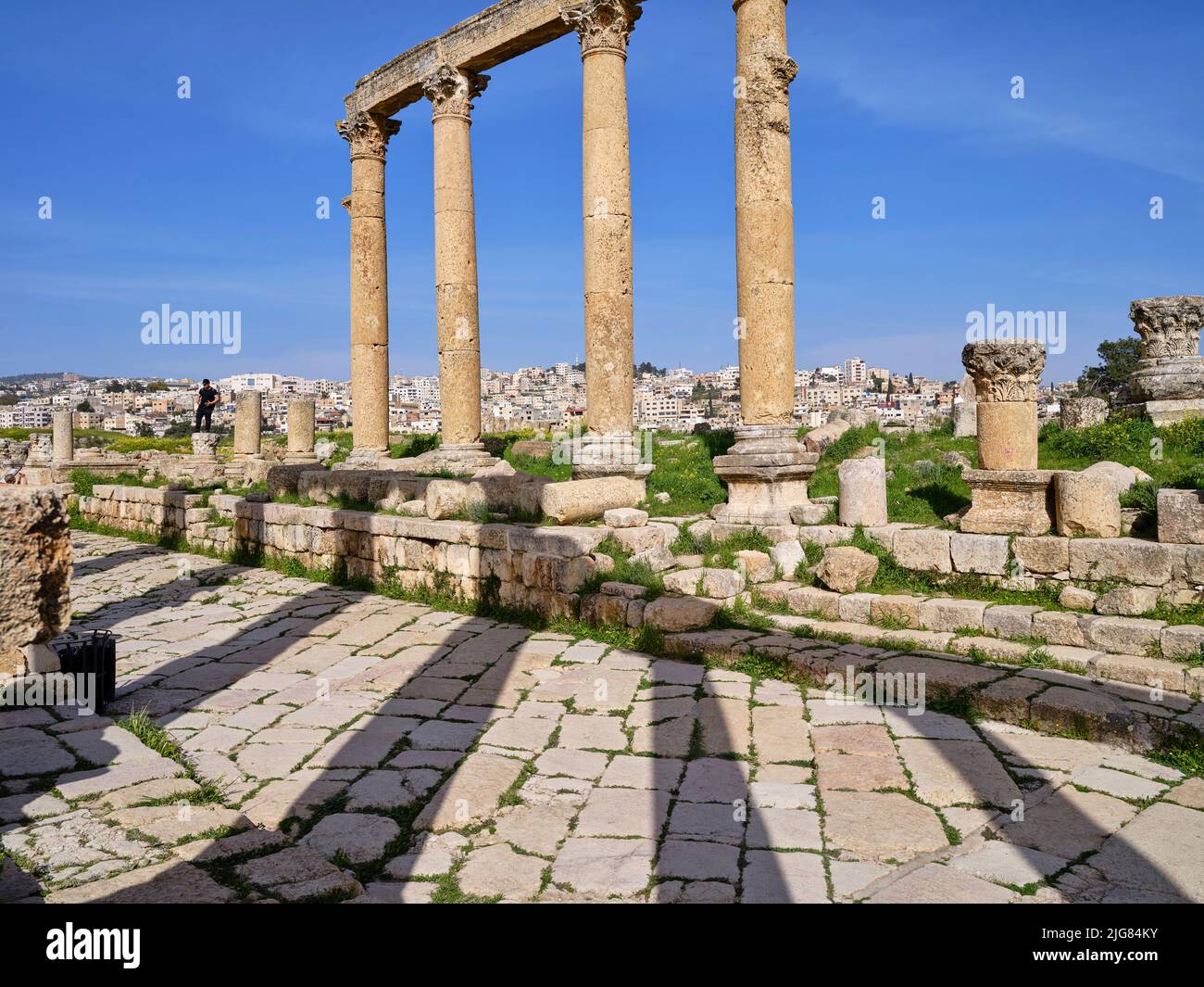 Roman excavations in Jerash, ancient Gerasa, Jordan Stock Photo - Alamy