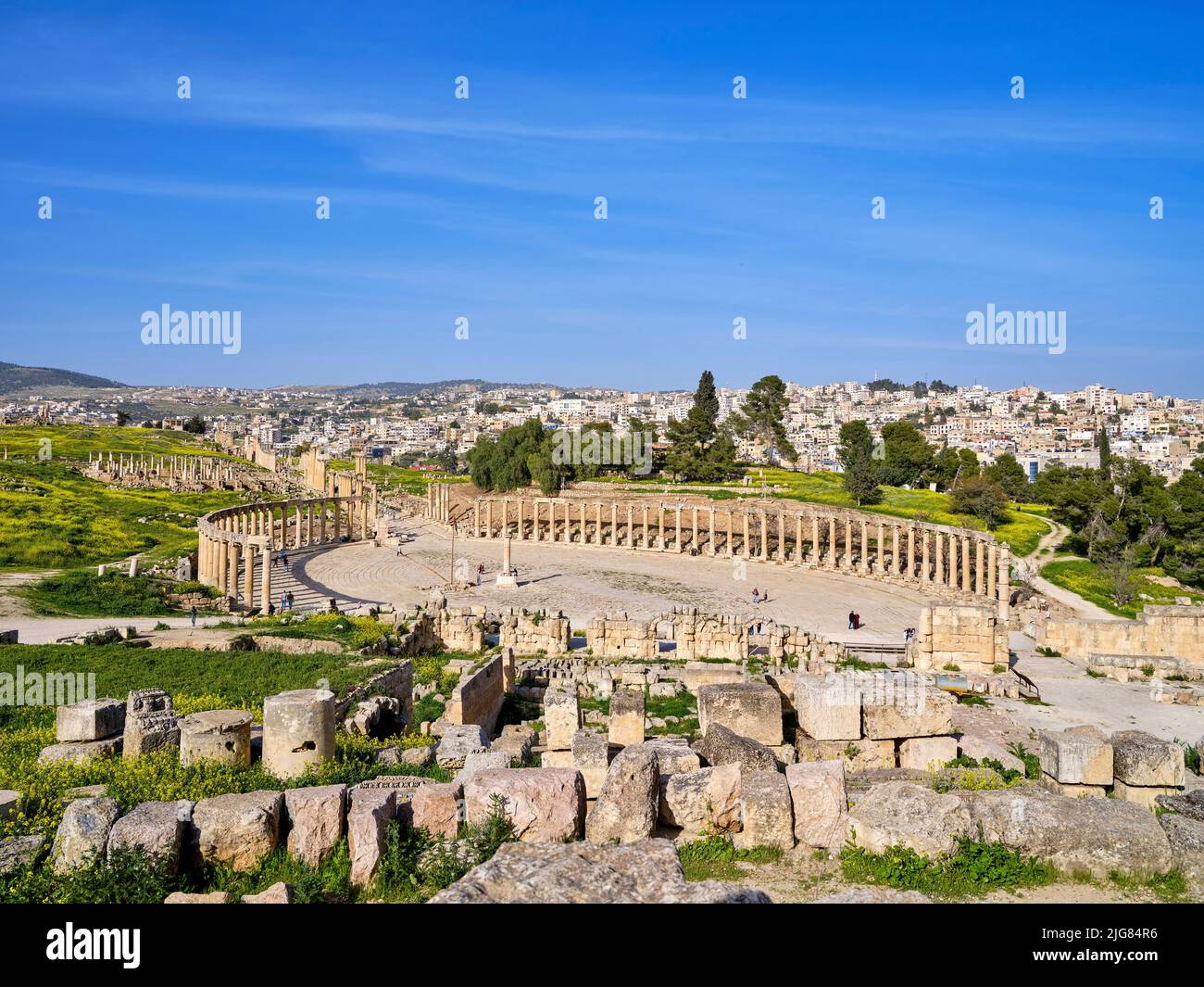 Roman excavations in Jerash, ancient Gerasa, Jordan Stock Photo - Alamy