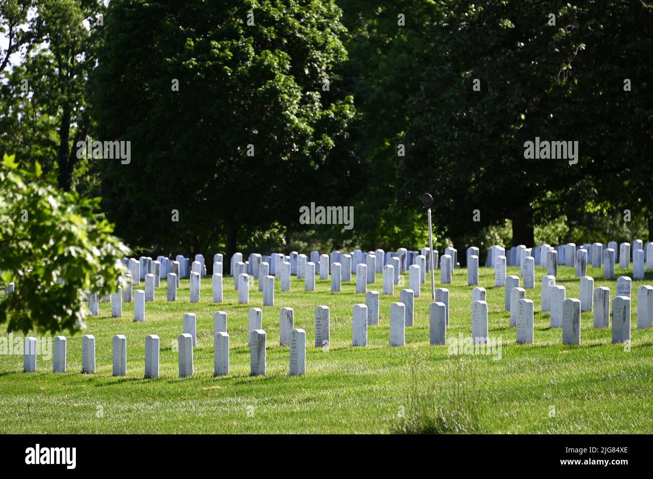 Gravestones at Arlington National Cemetery; Washington D.C Stock Photo ...