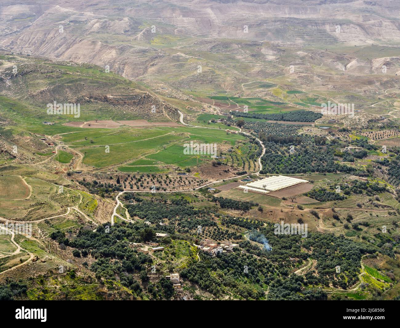 On the road in Wadi bin Hammad, Jordan Stock Photo - Alamy