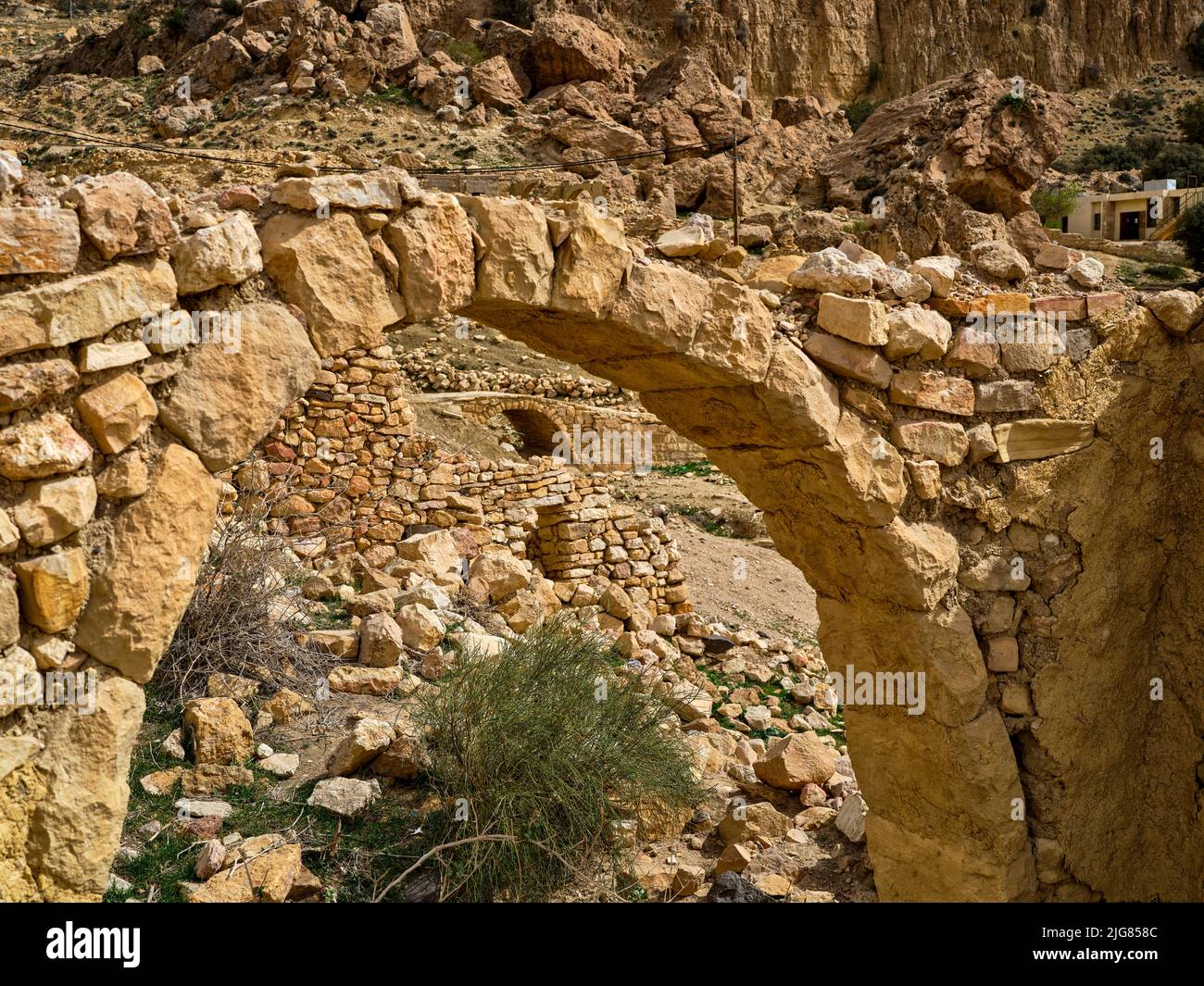 On the road in Wadi Dana, Jordan Stock Photo - Alamy
