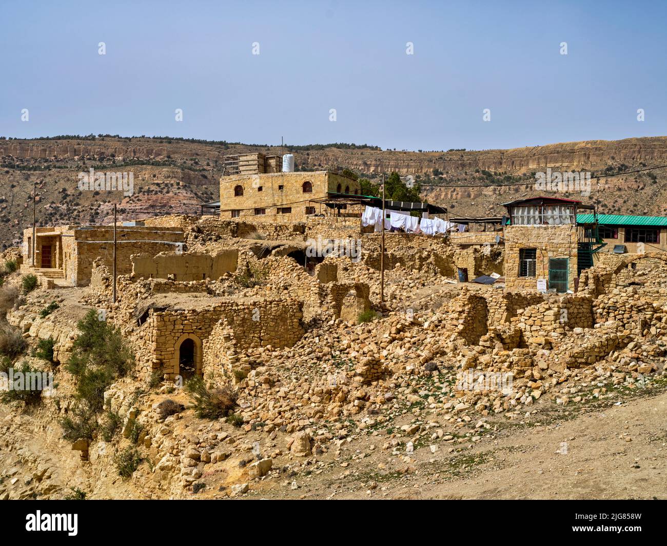 On the road in Wadi Dana, Jordan Stock Photo - Alamy