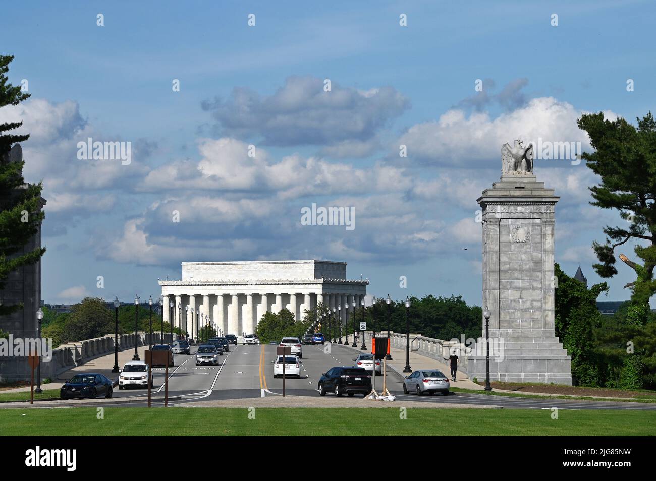 Arlington Memorial Bridge and Lincoln Memorial; Washington D.C Stock ...