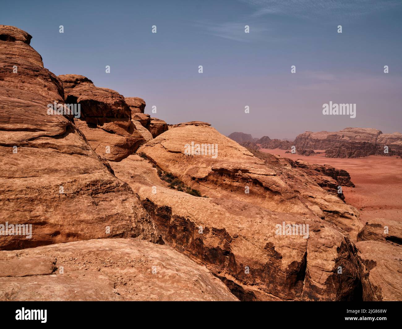 On the road in Wadi Rum, Jordan Stock Photo - Alamy