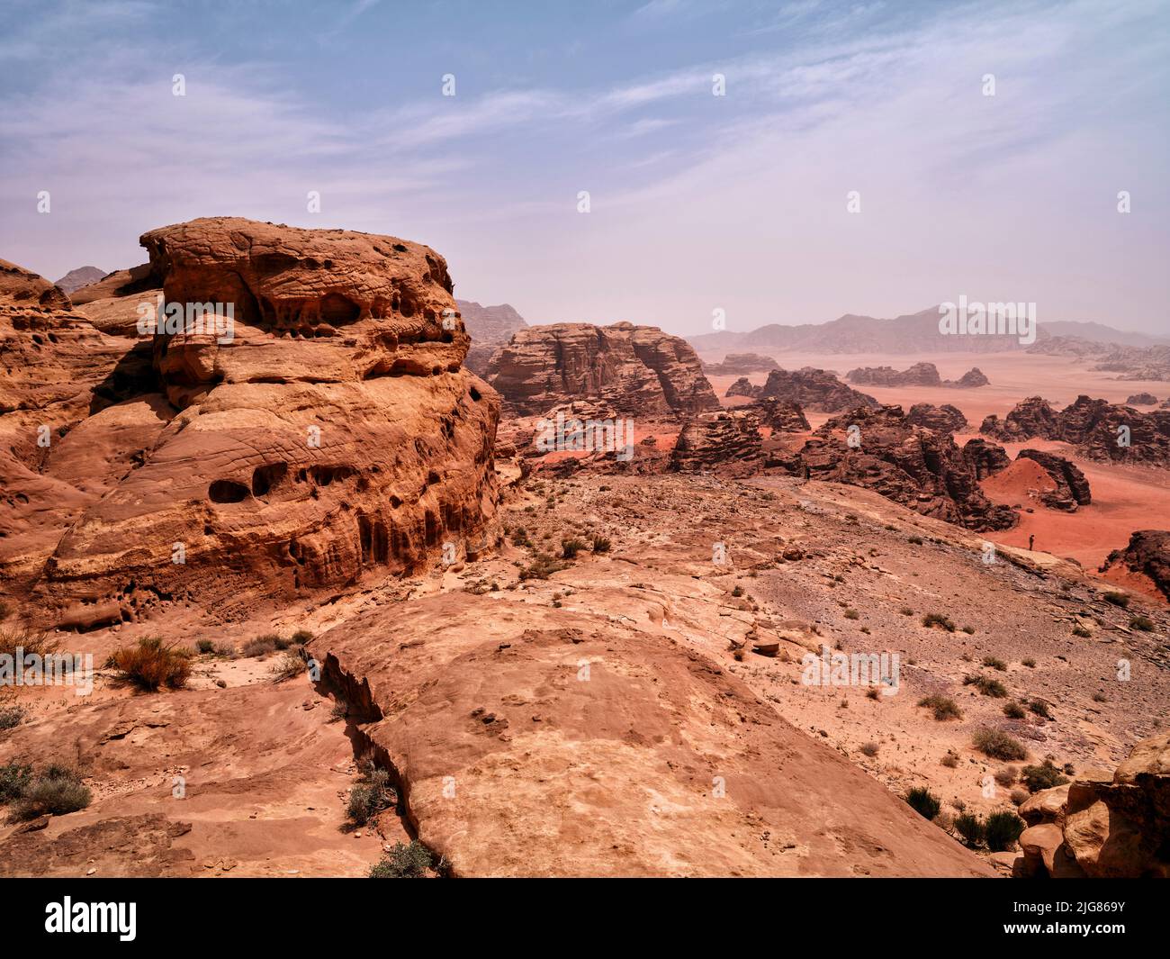 On the road in Wadi Rum, Jordan Stock Photo - Alamy