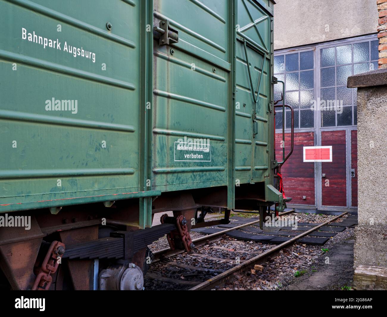 Railroad park, railroad museum in Augsburg Stock Photo - Alamy