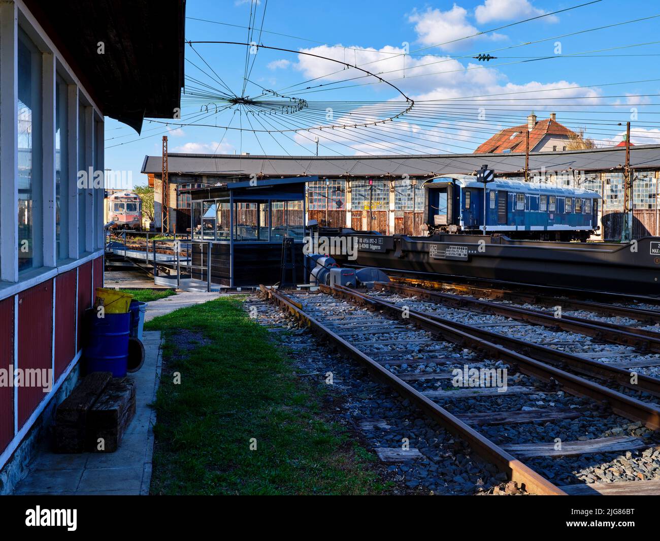 Railroad park, railroad museum in Augsburg Stock Photo - Alamy