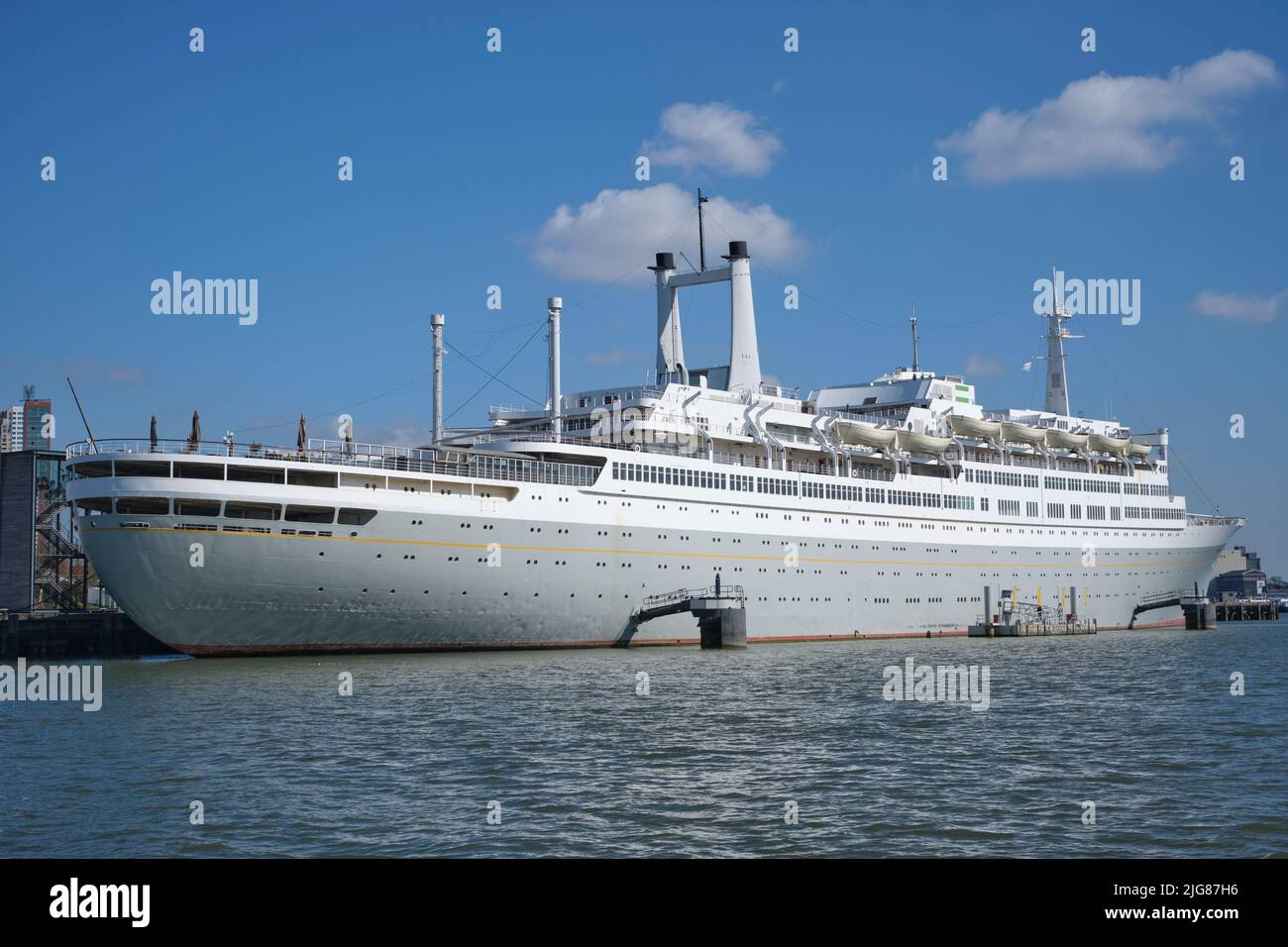 ROTTERDAM, NETHERLANDS - View of the SS Rotterdam, a grande dame ...