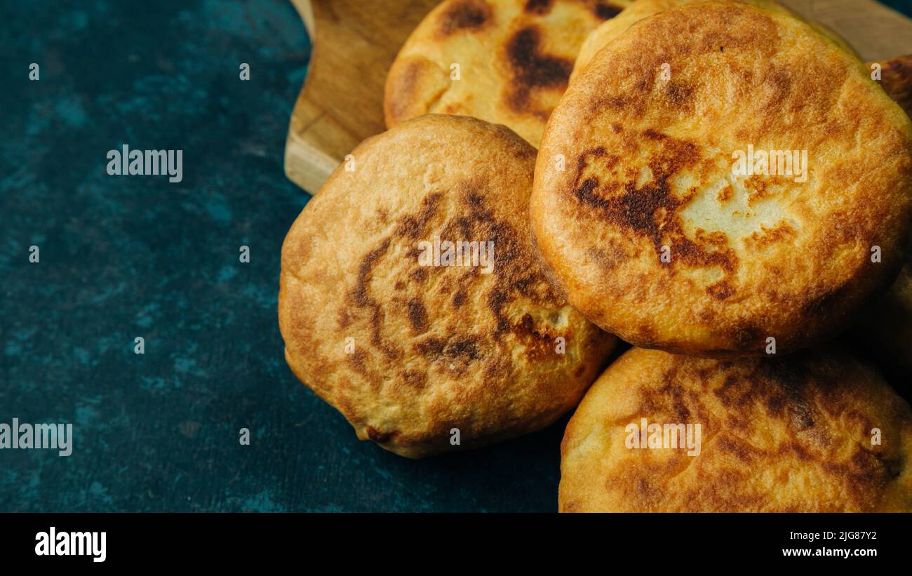 A serving of traditional Columbian arepa boyacense Stock Photo - Alamy