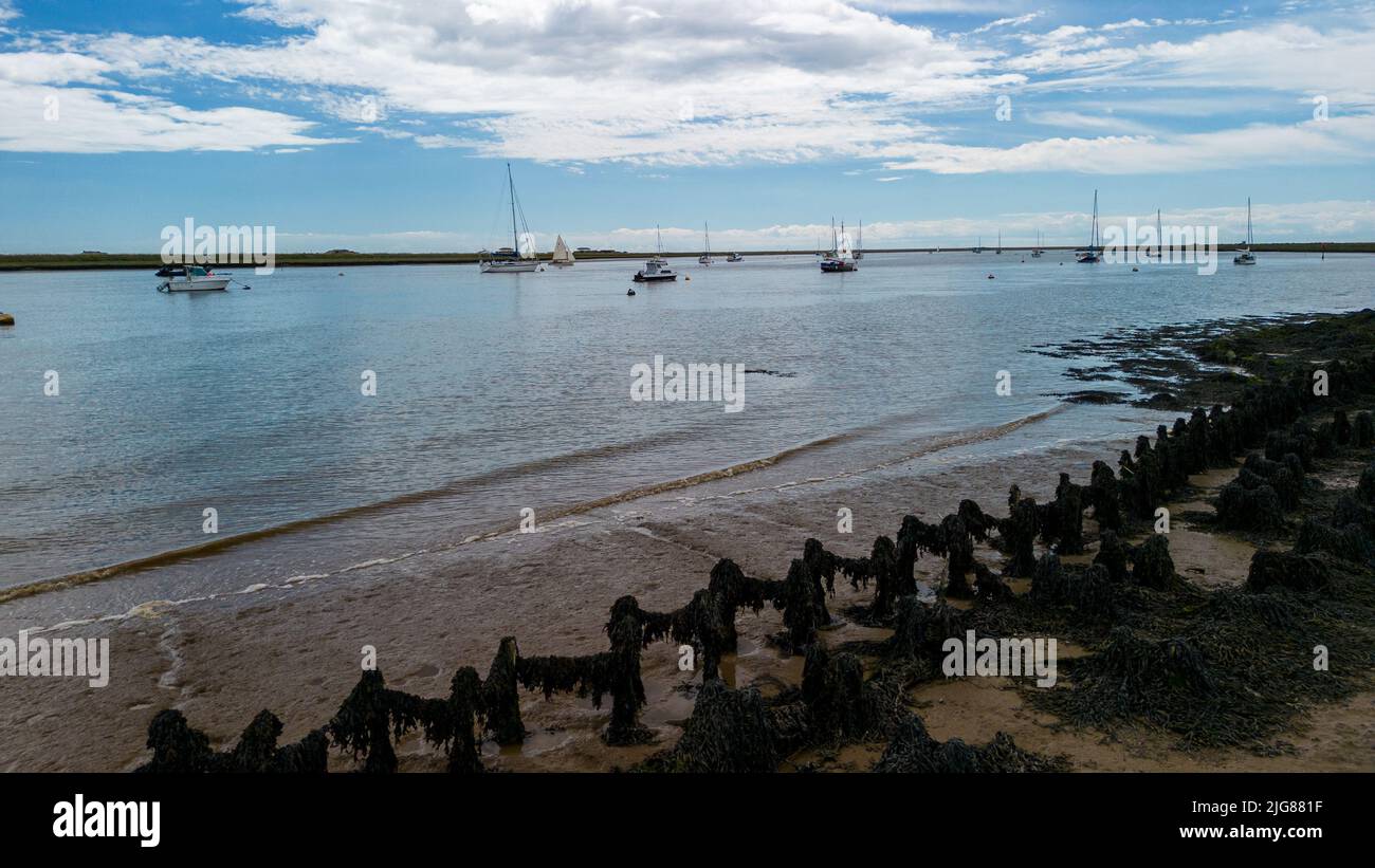 A beautiful view of the shore facing the River Alde, Orford Ness ...
