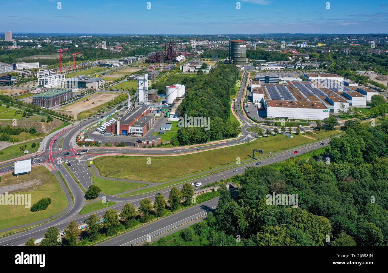 Industrial park phoenix west with gasometer hi-res stock photography ...
