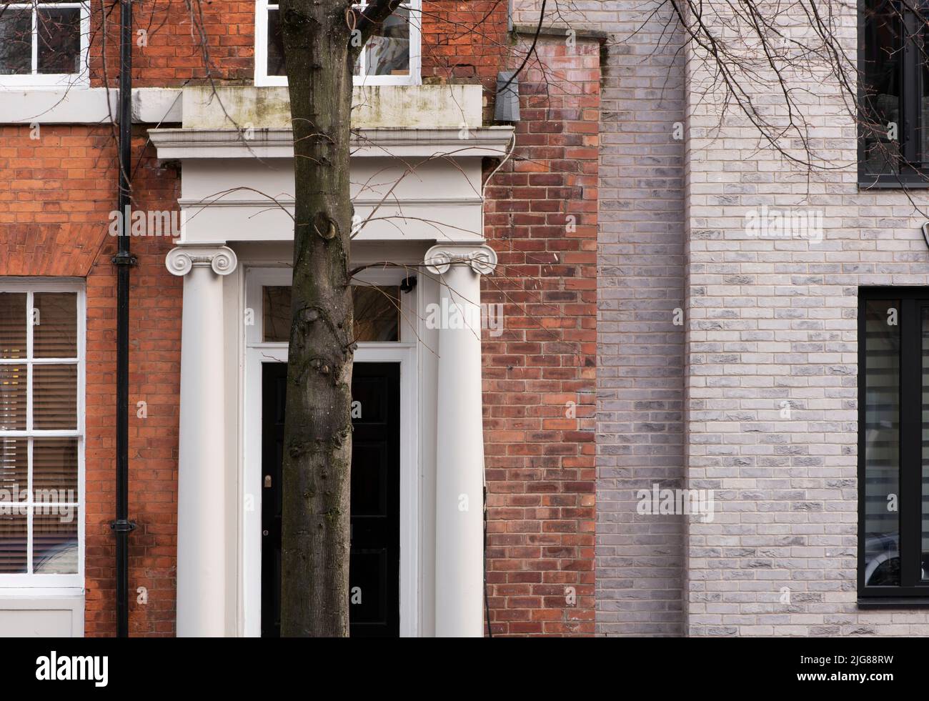 Timekeepers Square, Salford, 28-10-2020. Detail of the jamb between a ...