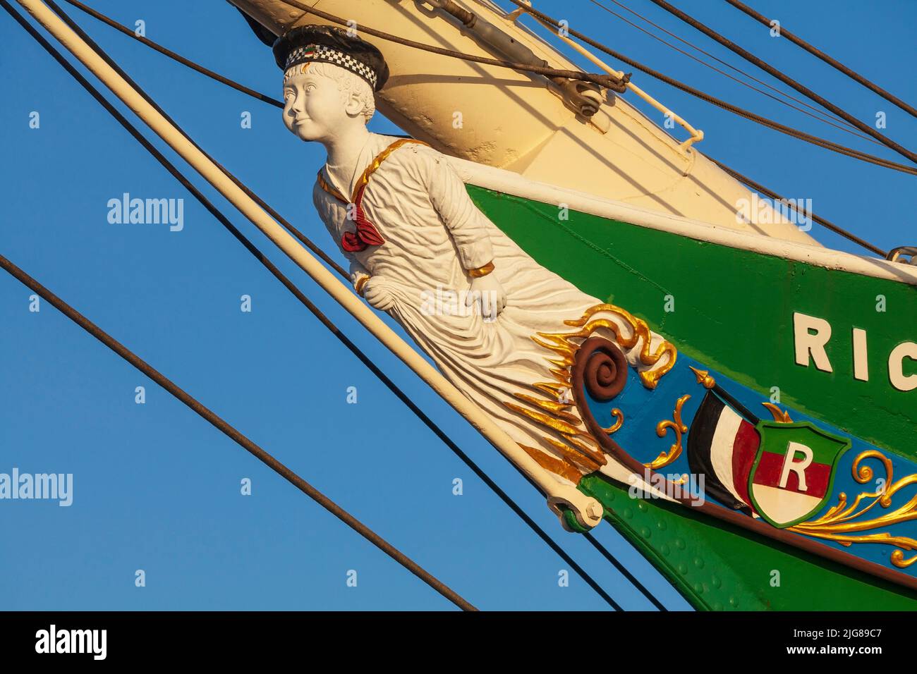 Figurehead of the sailing ship rickmer rickmers hi-res stock ...