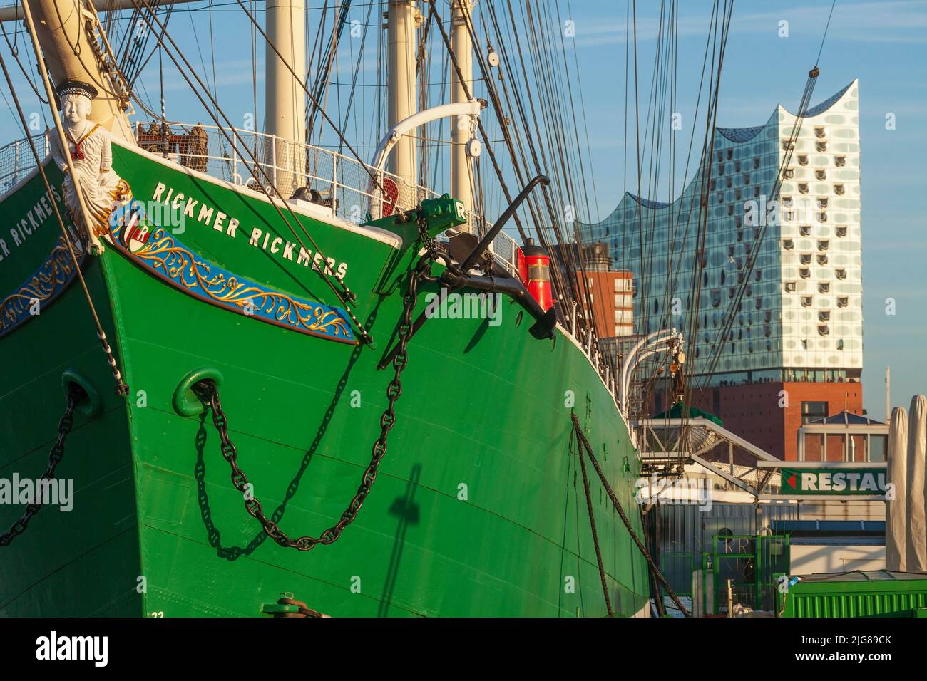 Elbphilharmonie, Rickmer Rickmers, Hamburg, Germany Stock Photo - Alamy