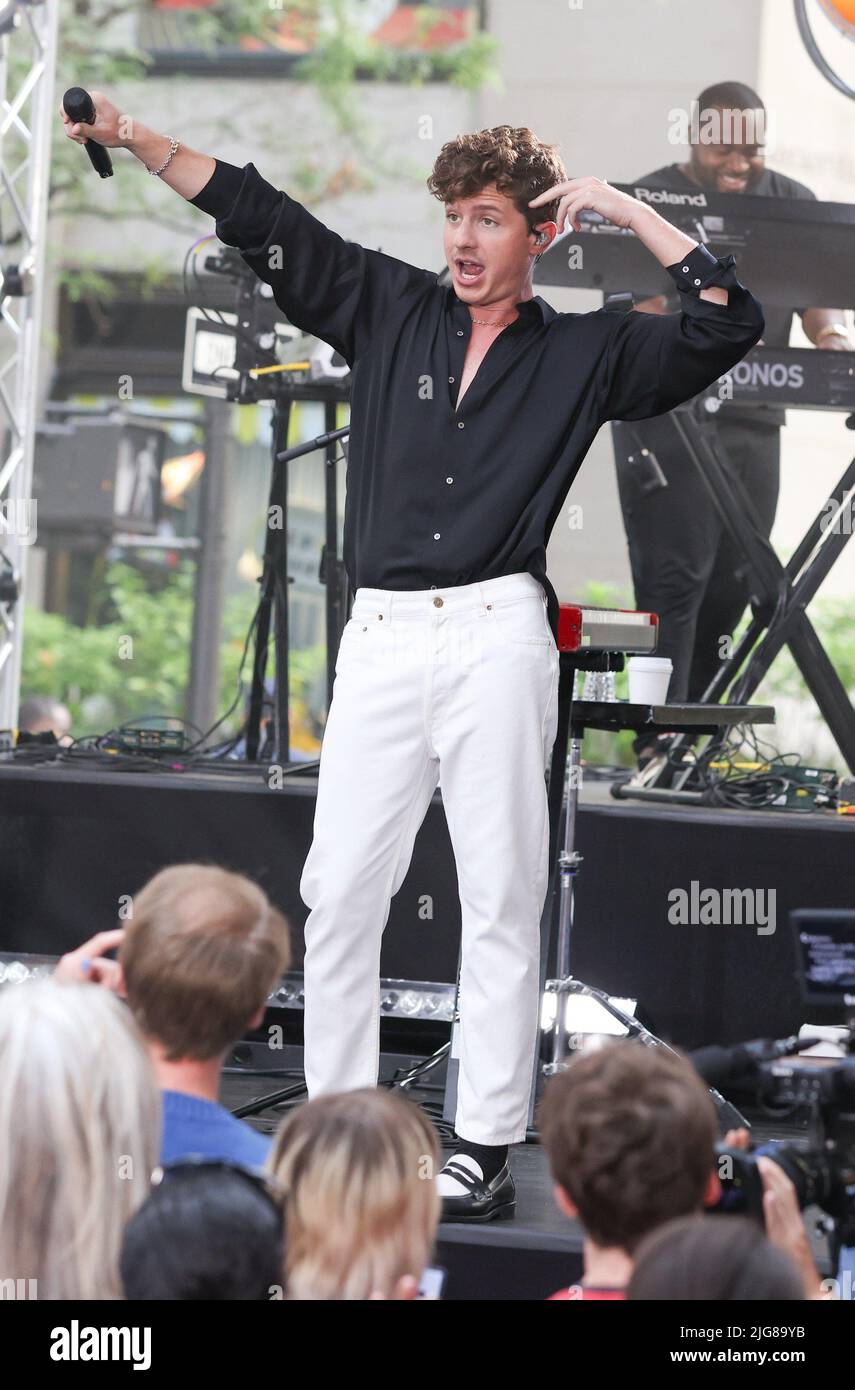 New York, NY, USA. 8th July, 2022. Charlie Puth on stage for NBC Today ...