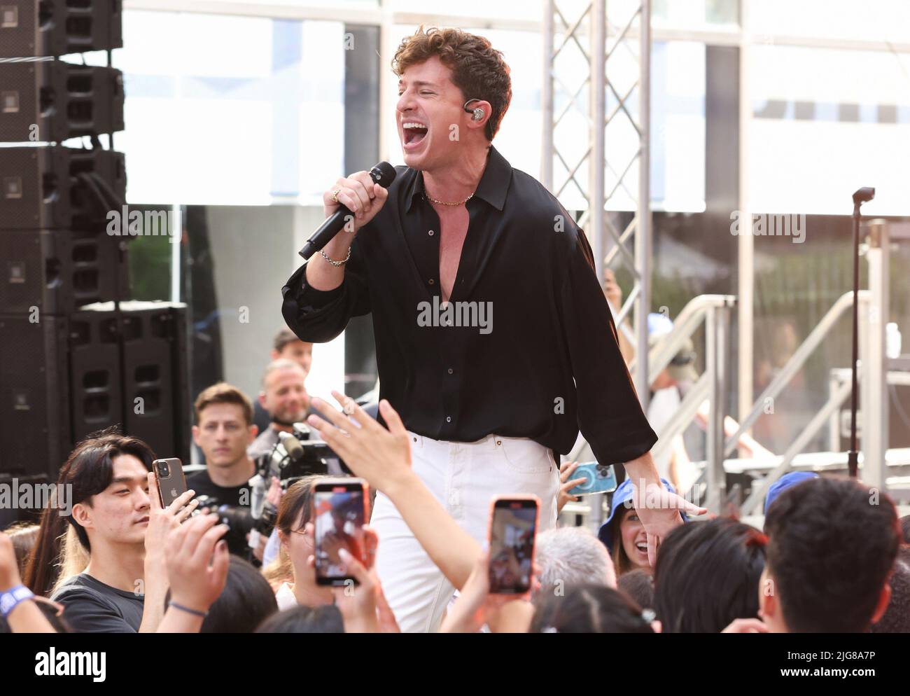 New York, NY, USA. 8th July, 2022. Charlie Puth on stage for NBC Today ...