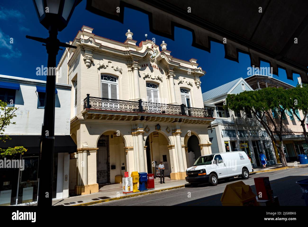 The exterior of the San Carlos Institute Cuban historical center and ...