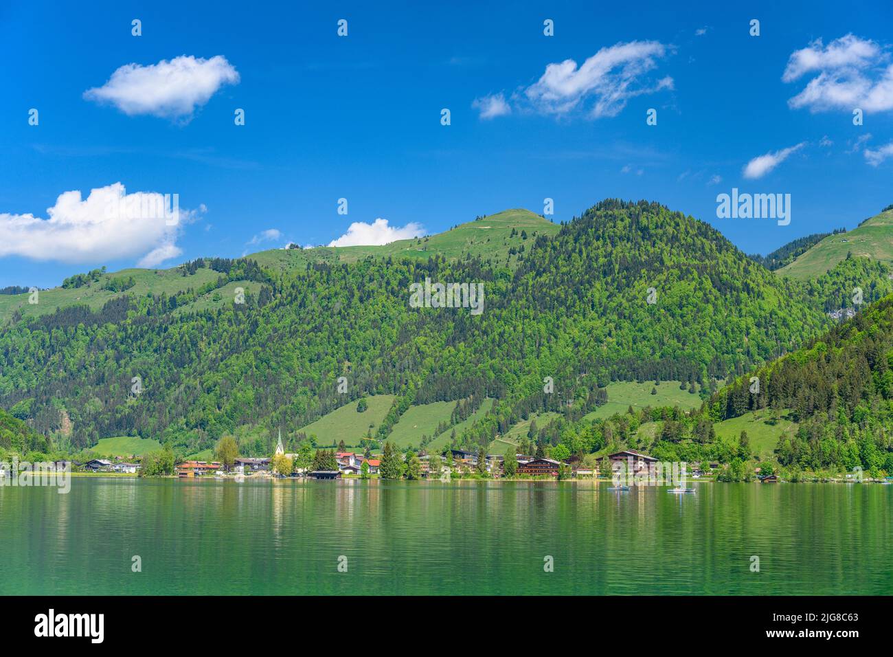 Walchsee with village view hi-res stock photography and images - Alamy