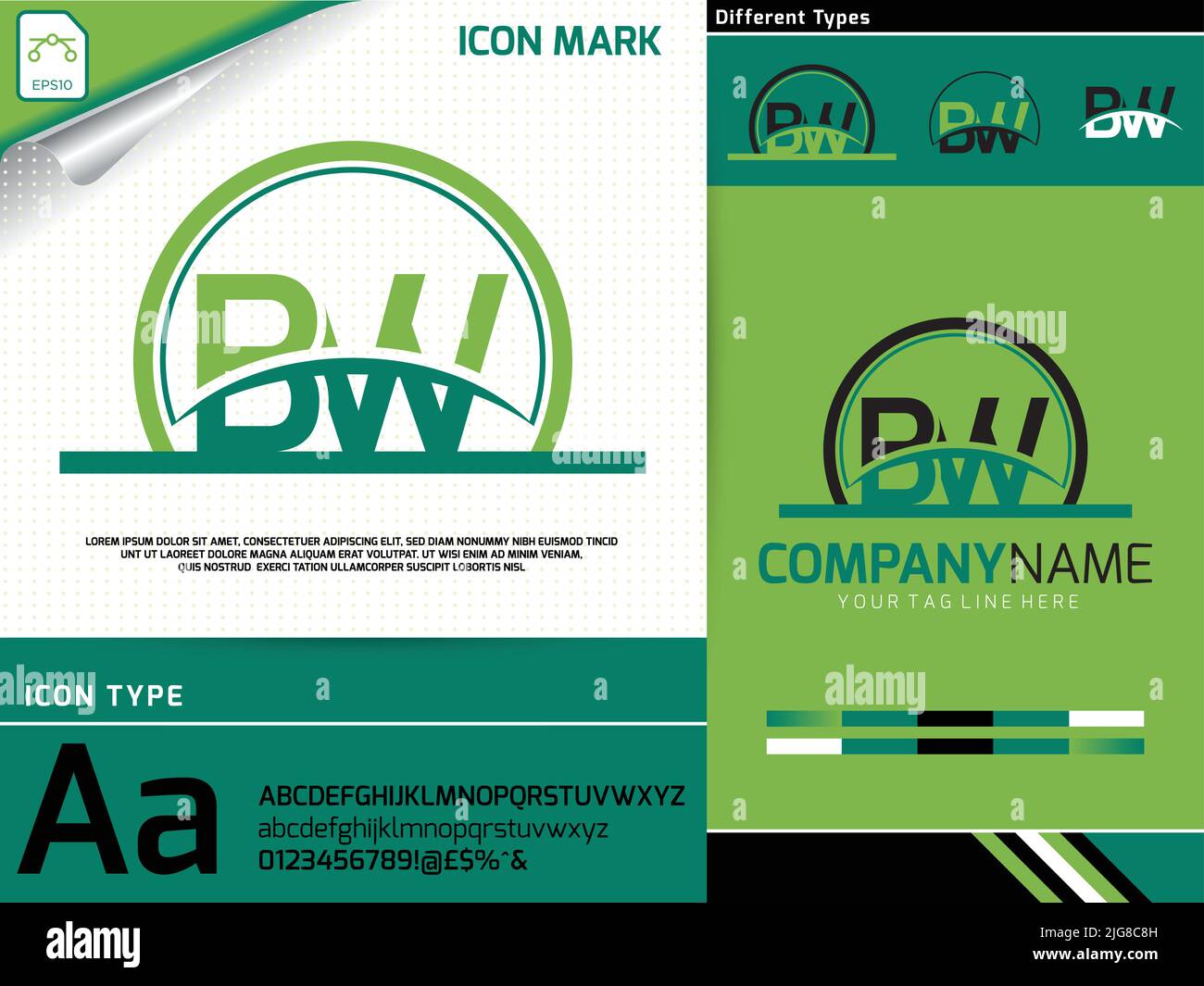 Letter bw logo premium vector Stock Vector Image & Art - Alamy