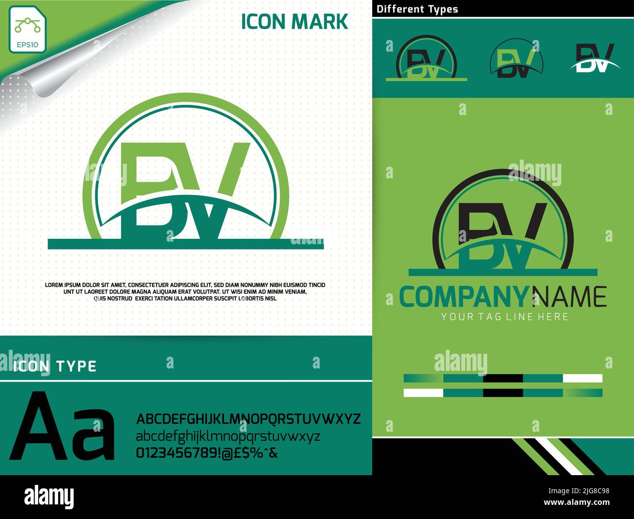 Letter bv logo premium vector Stock Vector Image & Art - Alamy