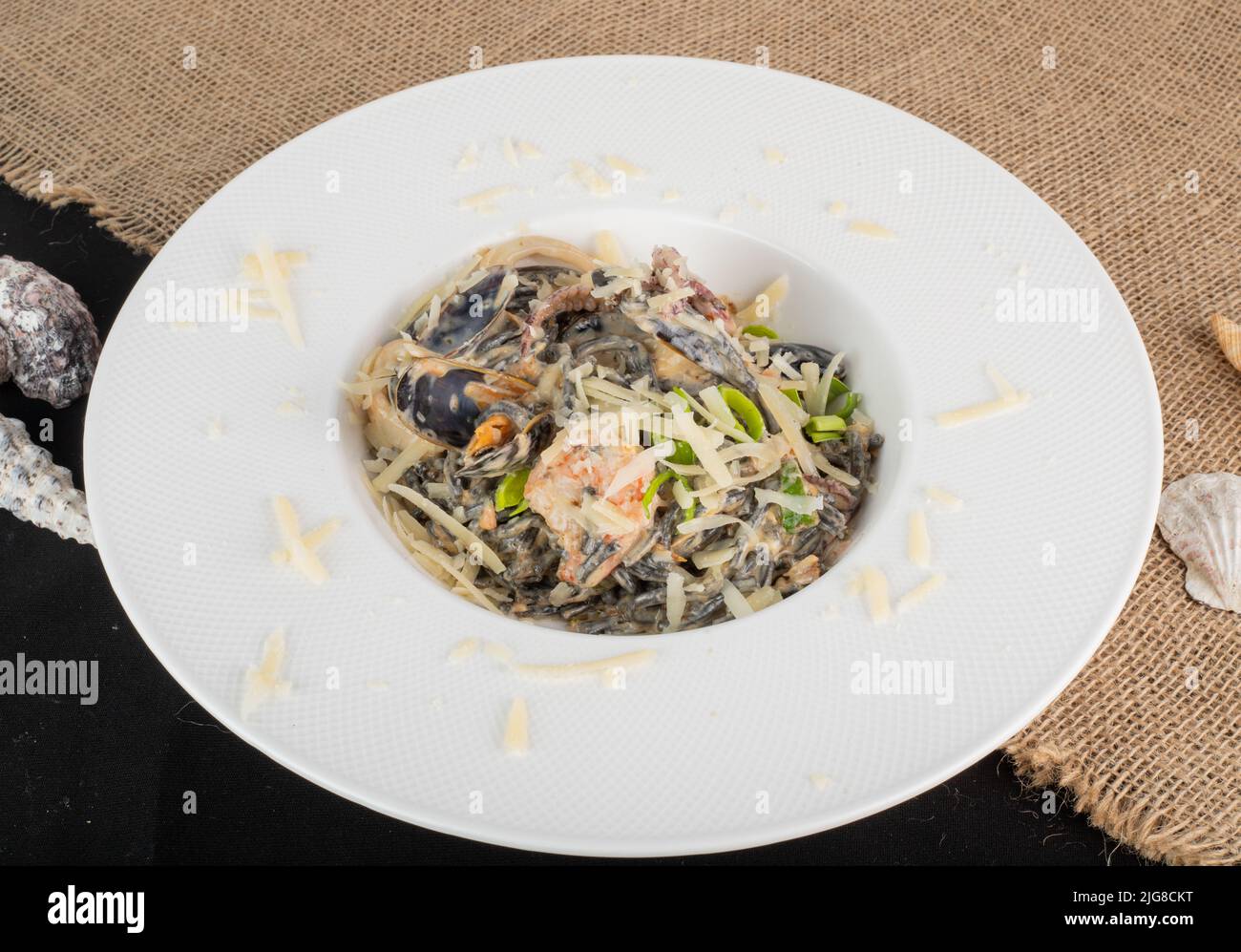 Cheesy seafood hi-res stock photography and images - Alamy