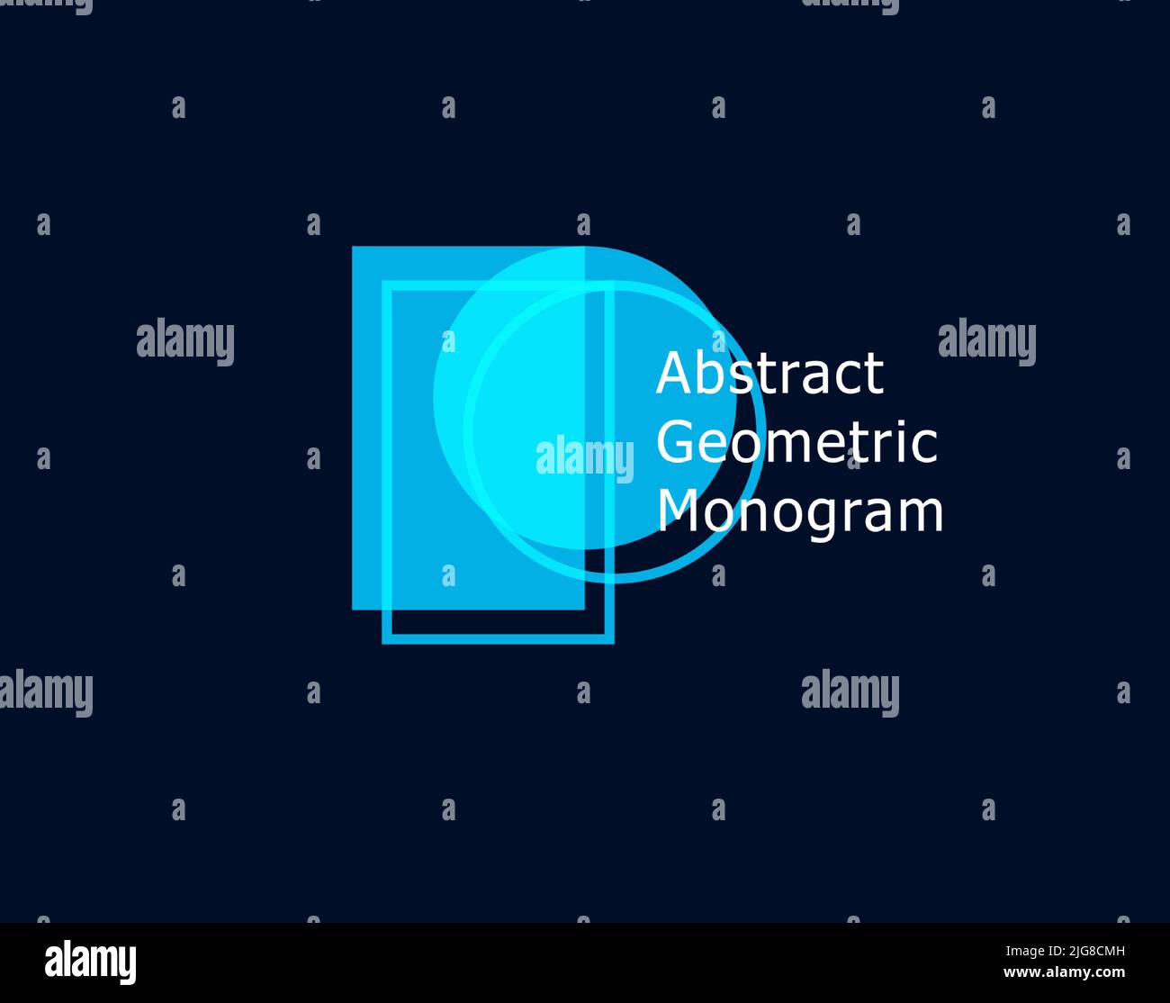 Abstract geometric letter P graphic concept. Color unusual shape for ...