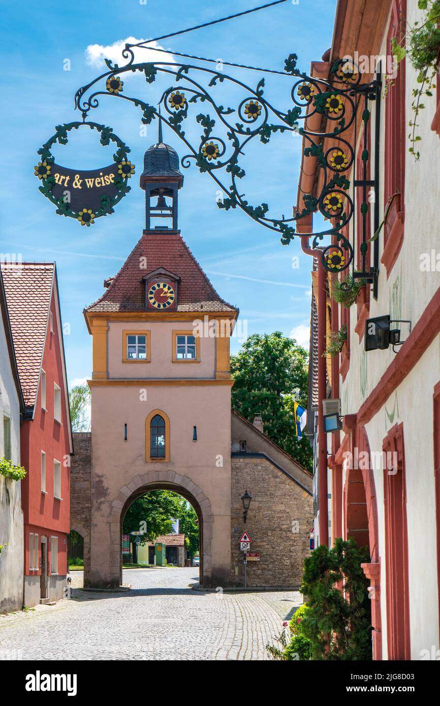 The historic old town of Sommerhausen in Lower Franconia on the Main ...