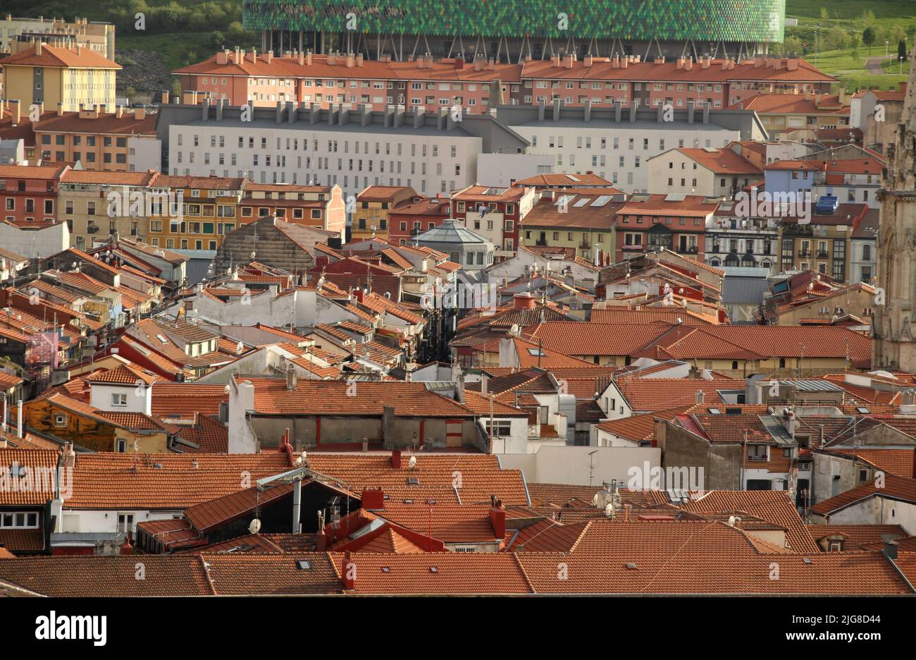A beautiful view of historical buildings of Bilbao, Spain Stock Photo ...