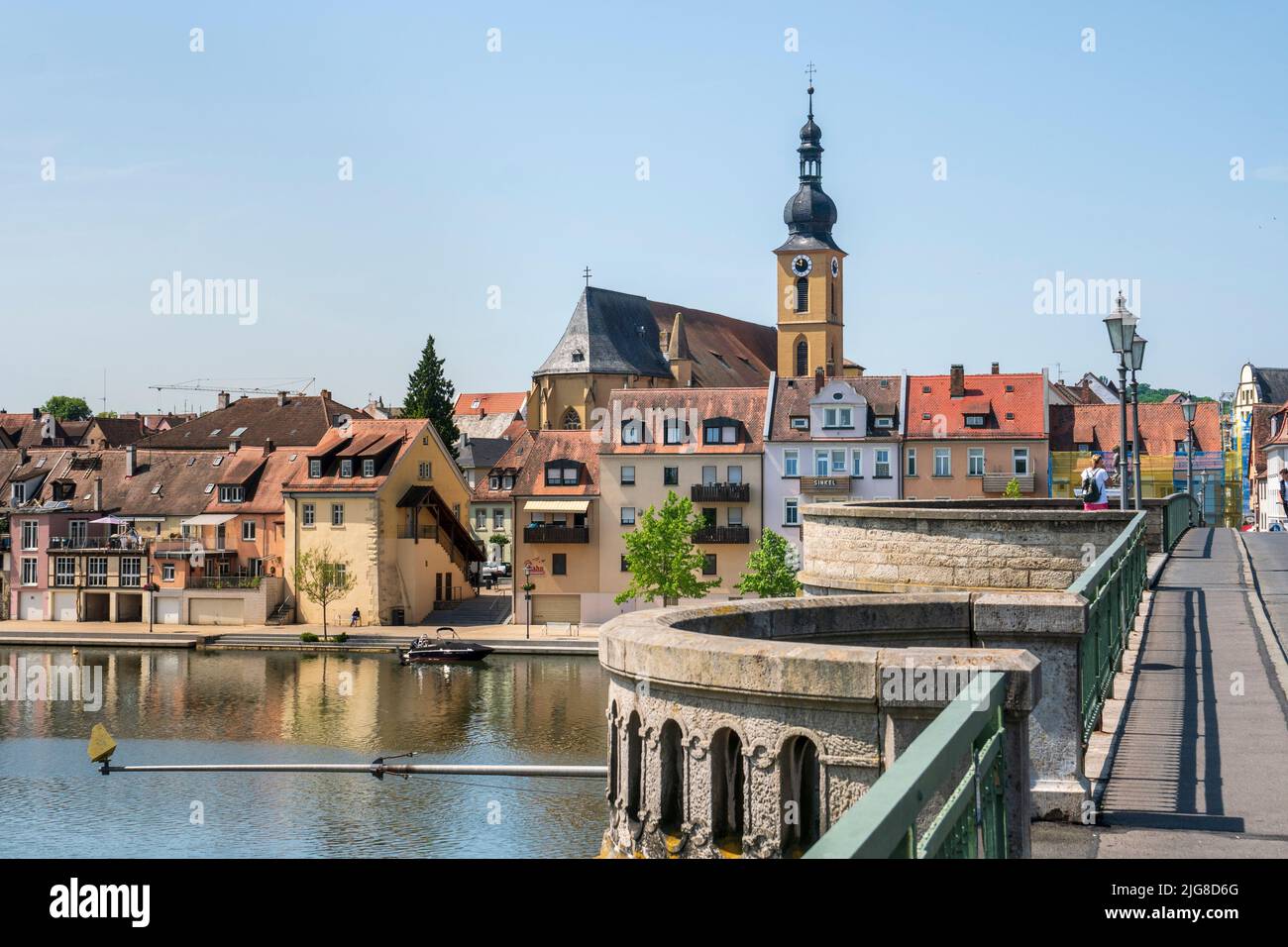 The historic old town of Kitzingen on the Main in Lower Franconia with ...