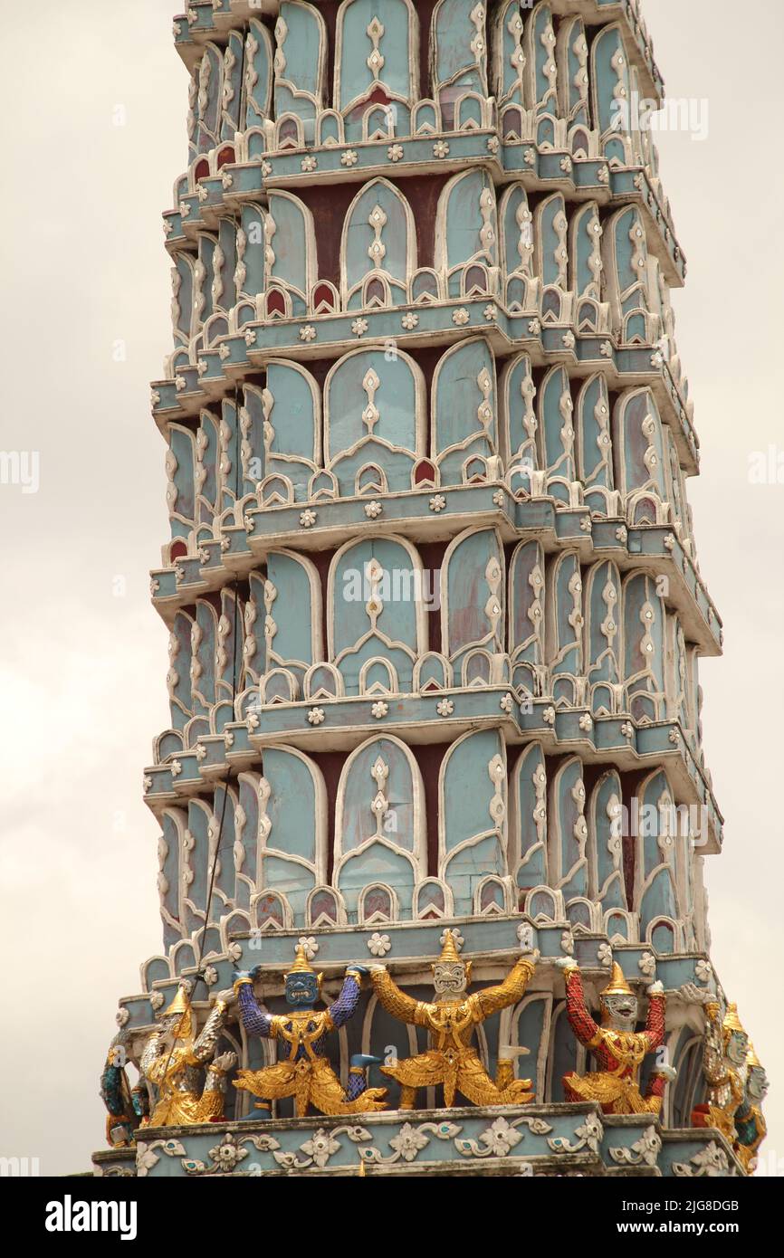 A vertical shot of the khmer style thai prang at The Grand Palace ...