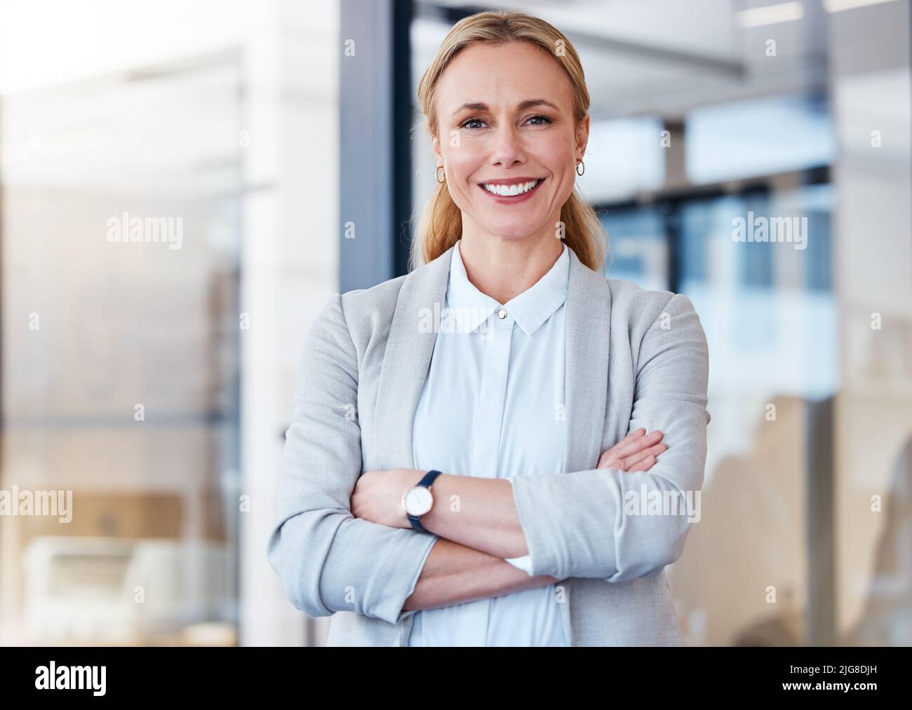 Strong women set the standard for success. Portrait of a confident ...
