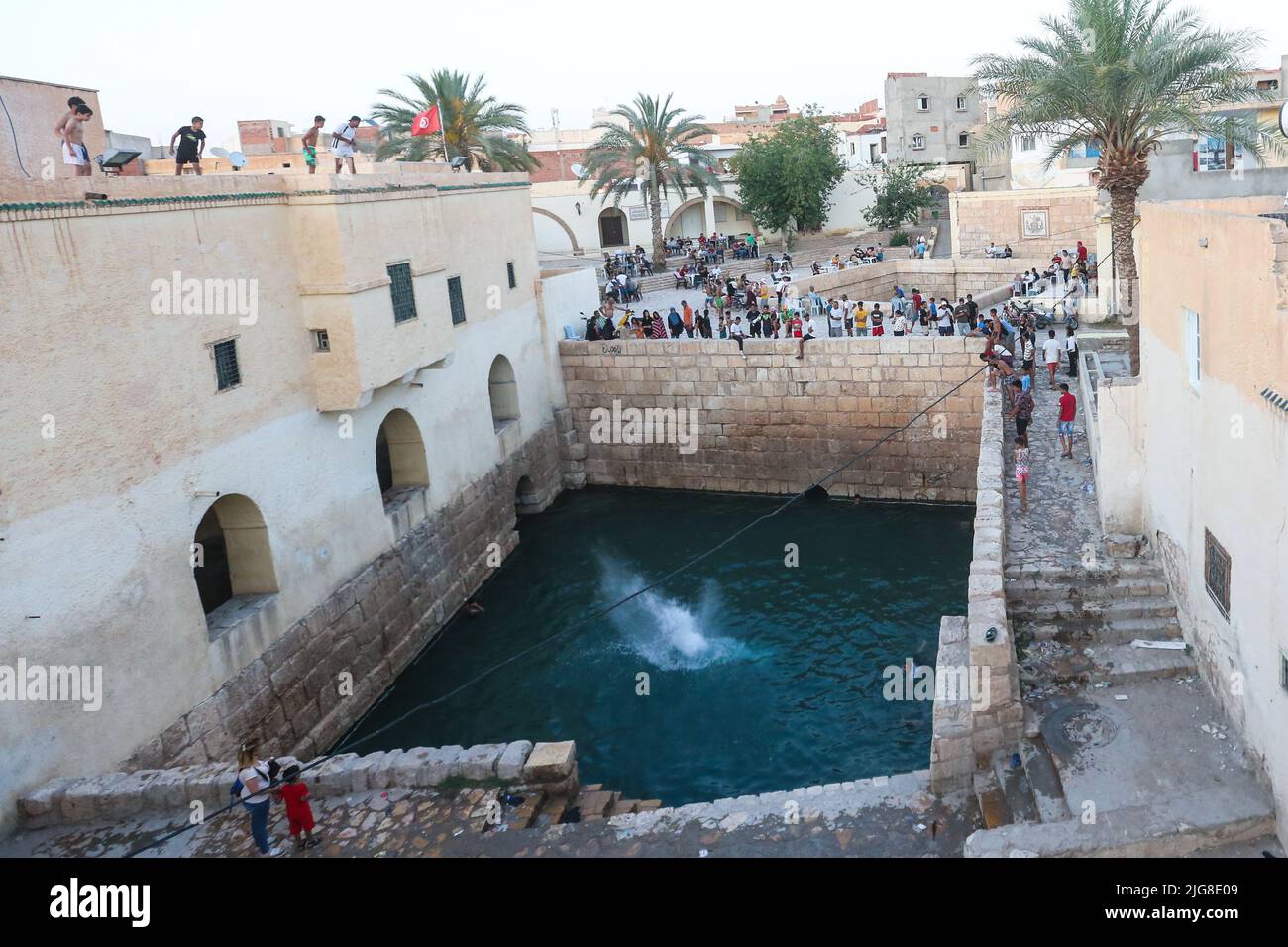At sunset, the largest of the Roman basins turns into a daily festival ...