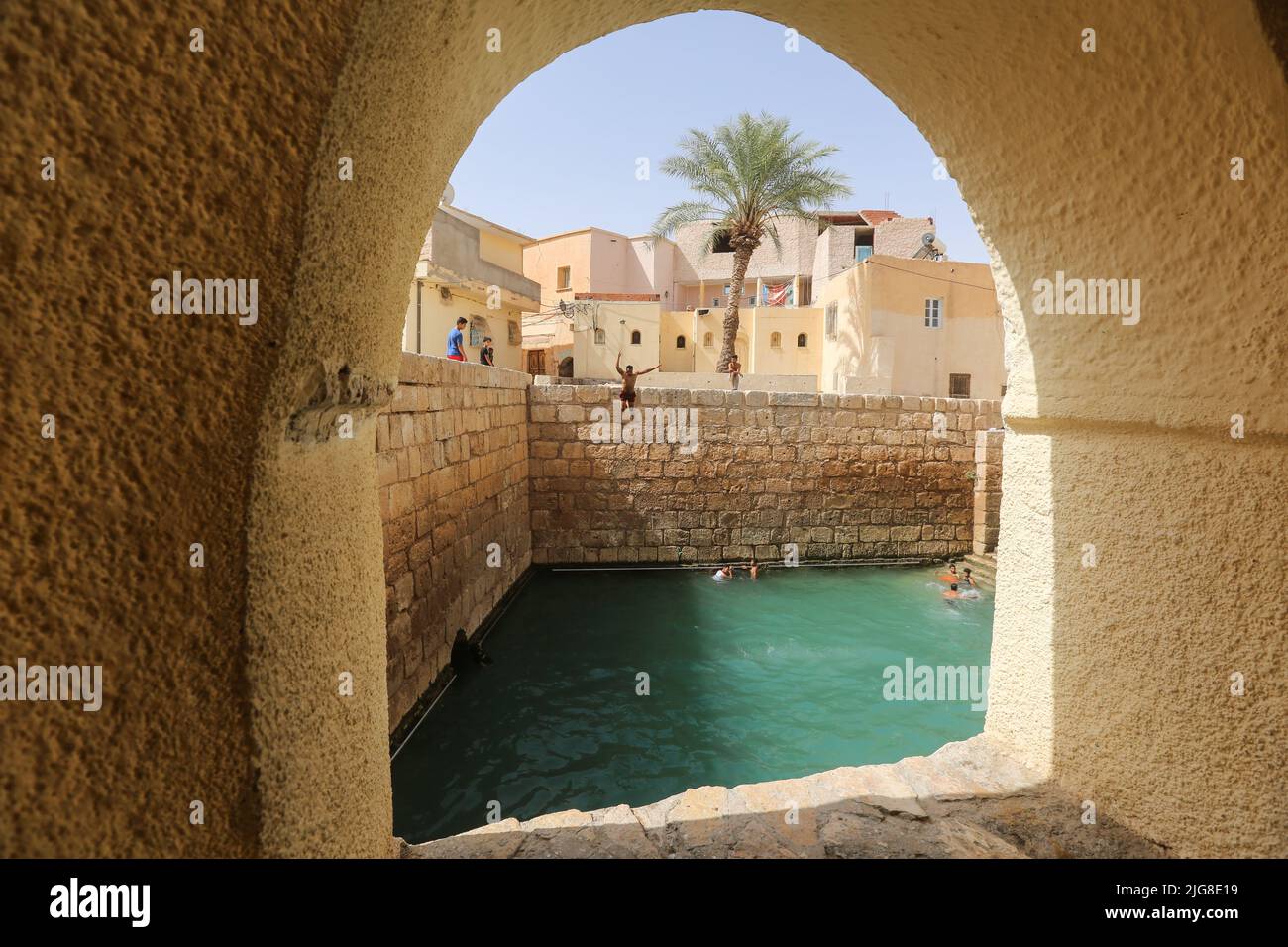 General view of jumping on June 28, 2022 in Gafsa, Tunisia.The Roman ...