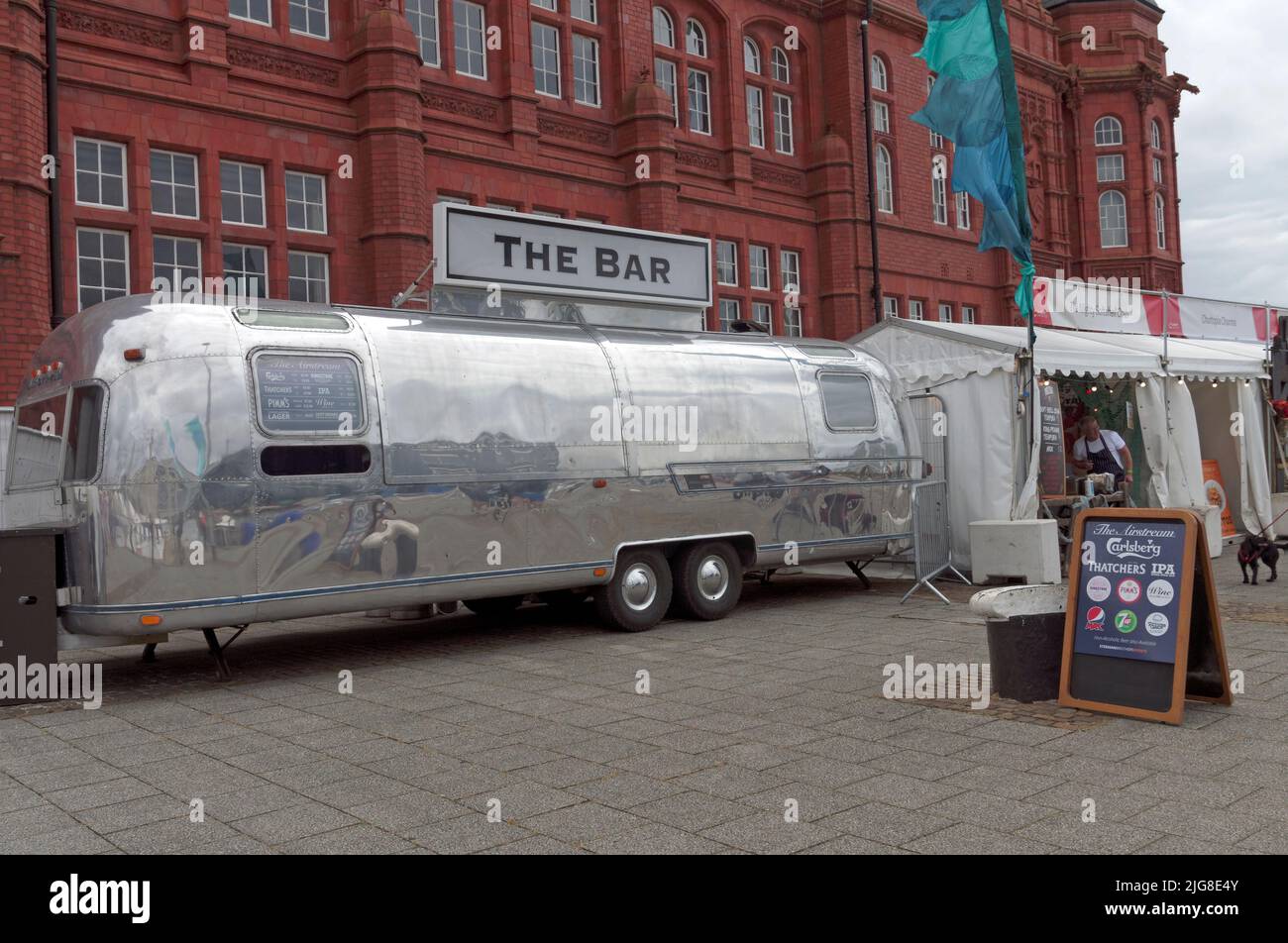 Airstream pop-up bar - The Bar - at Cardiff Bay, during the food ...