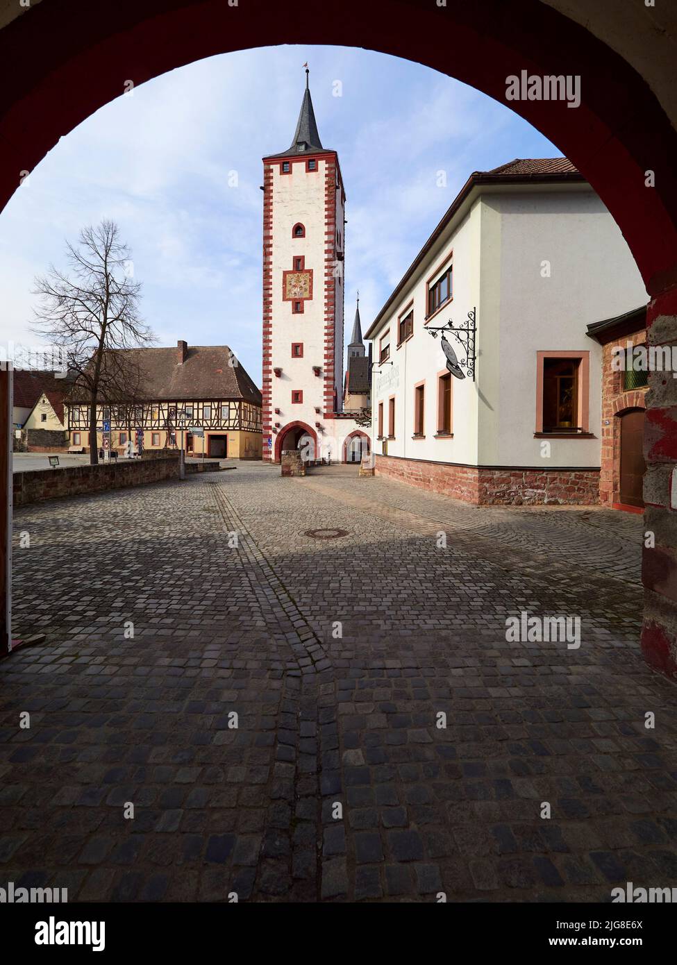 Historic town center of Karlstadt am Main, Main-Spessart County, Lower ...