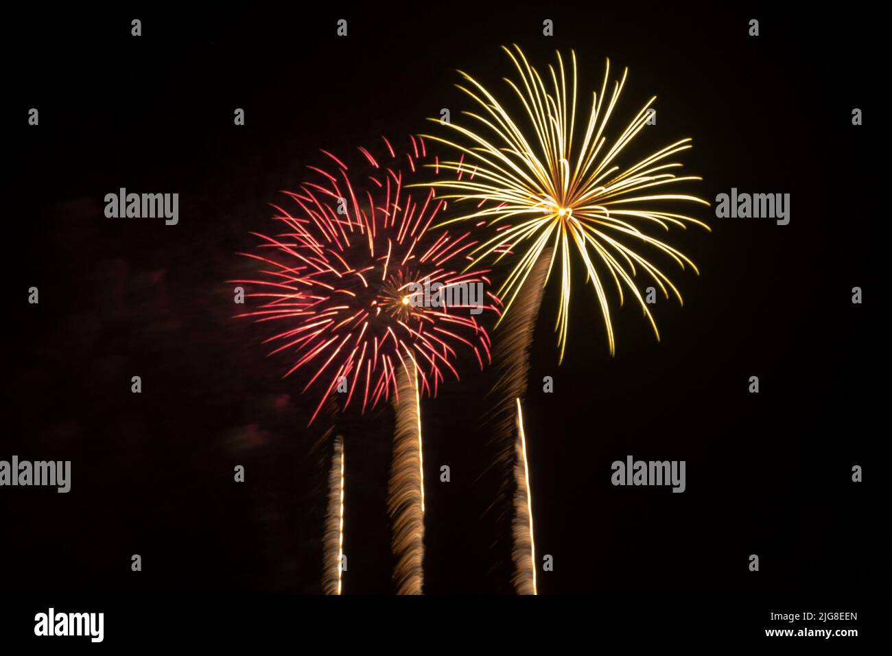 Fireworks in foreground color hi-res stock photography and images - Alamy