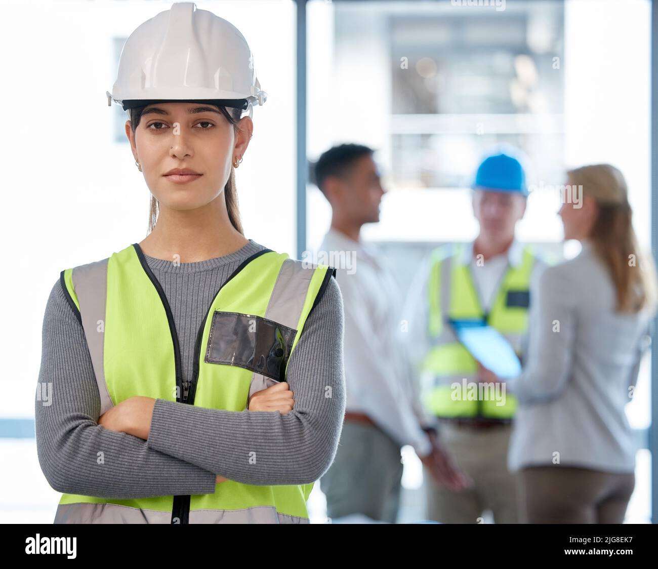 Confident in my construction skills. Cropped portrait of an attractive ...