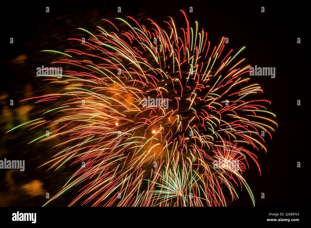 Fireworks in foreground color hi-res stock photography and images - Alamy