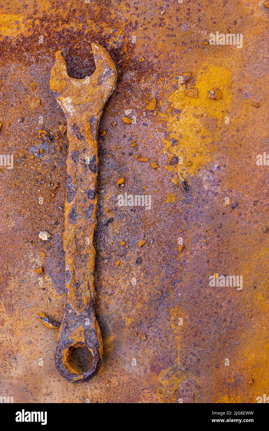 Rusty wrench, still life Stock Photo - Alamy