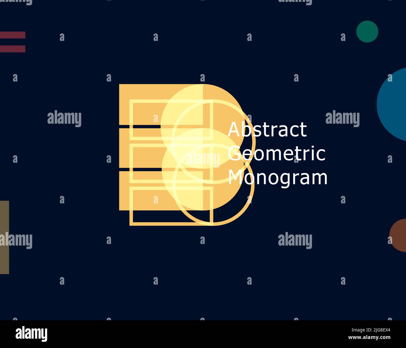 Abstract geometric letter B graphic concept. Color unusual shape for ...