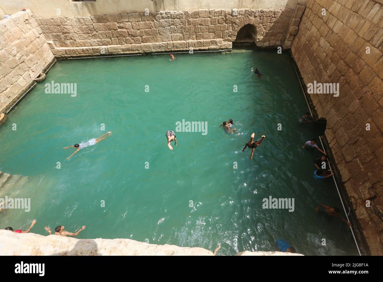 General view of duo jump on June 28, 2022 in Gafsa, Tunisia.The Roman ...