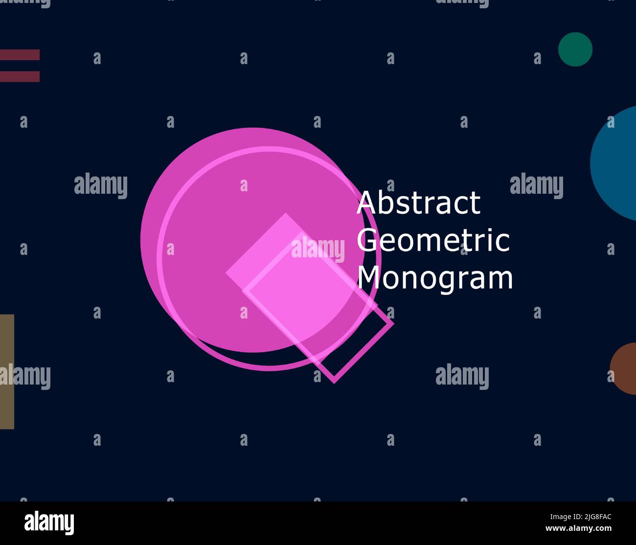 Abstract geometric letter Q graphic concept. Color unusual shape for ...