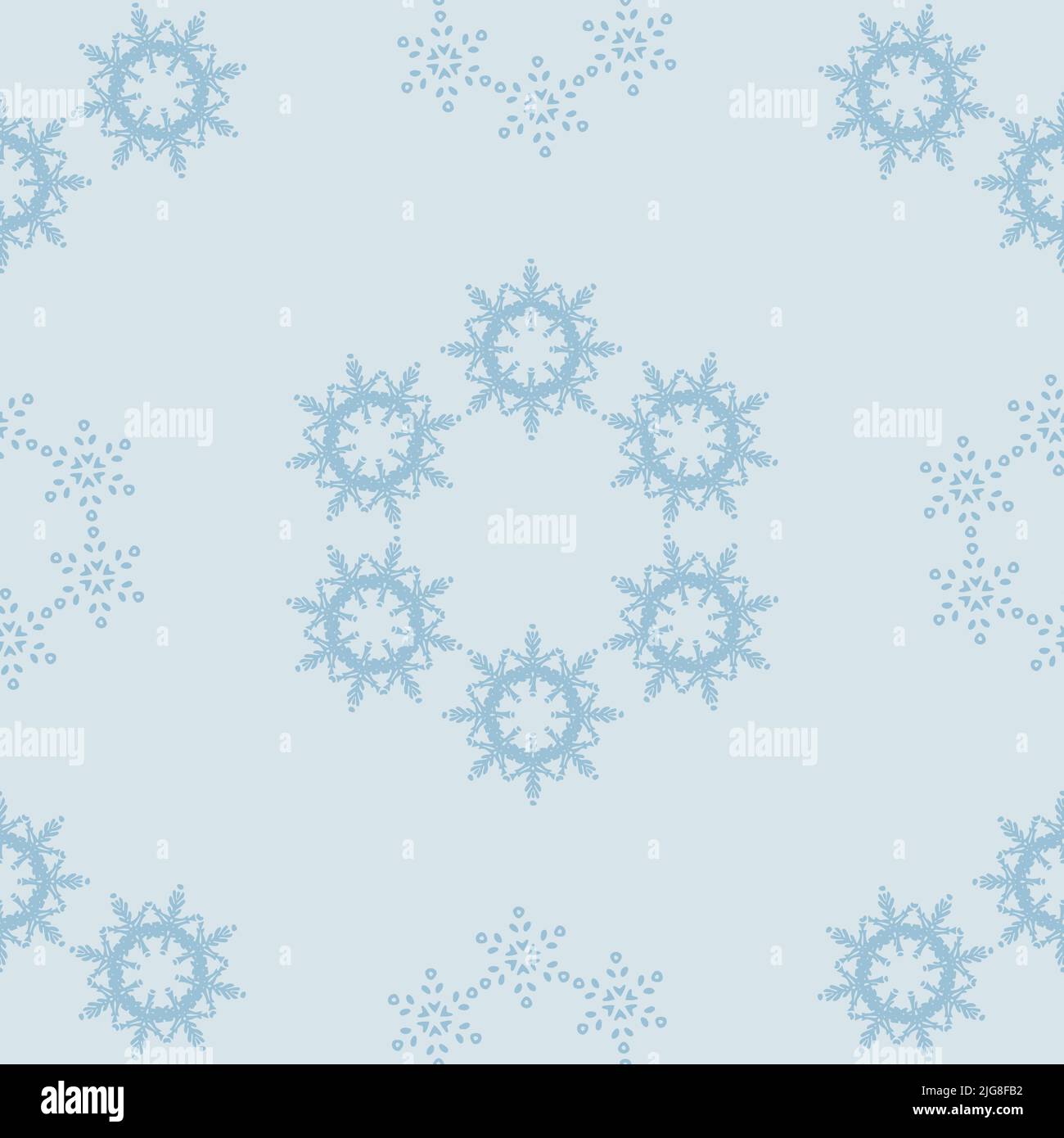 Christmas frozen snowflake seamless vector pattern. Masculine winter ...