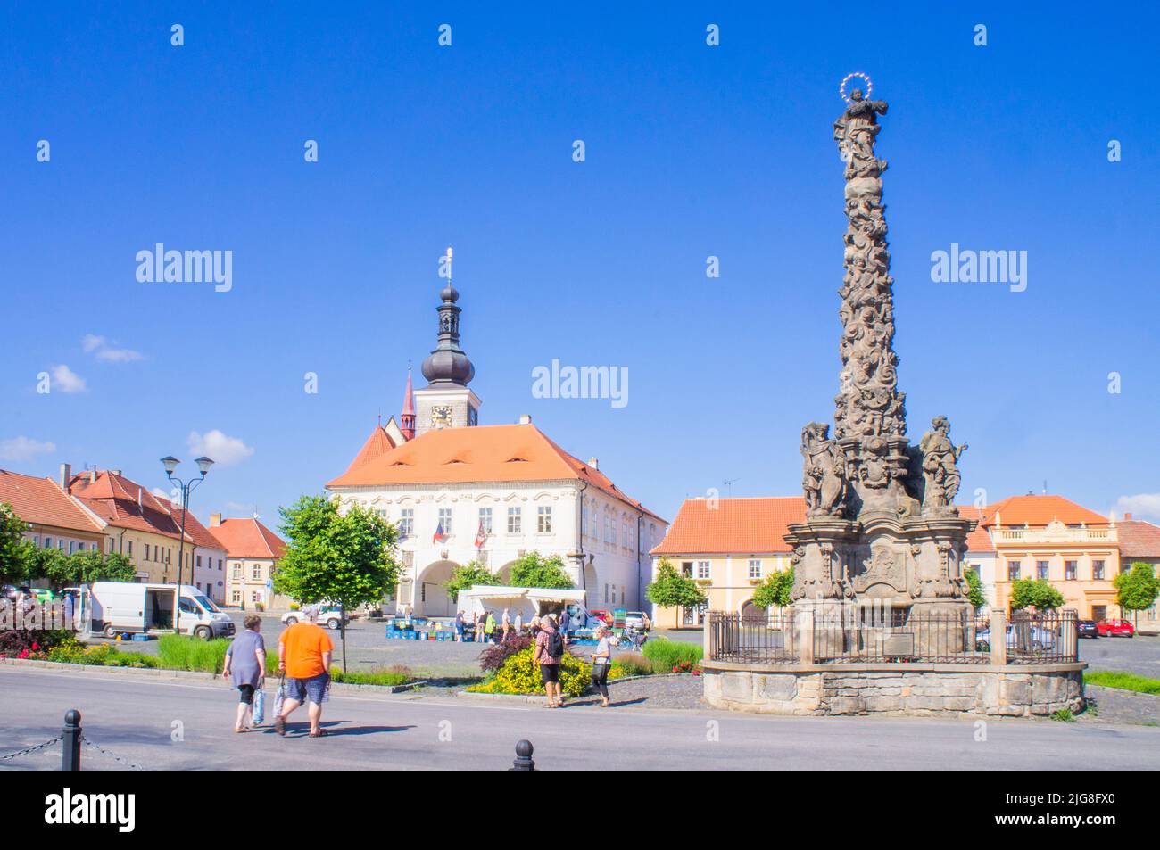 The King Vladislav Square, Town Hall (centre), St. Catherine's Church ...