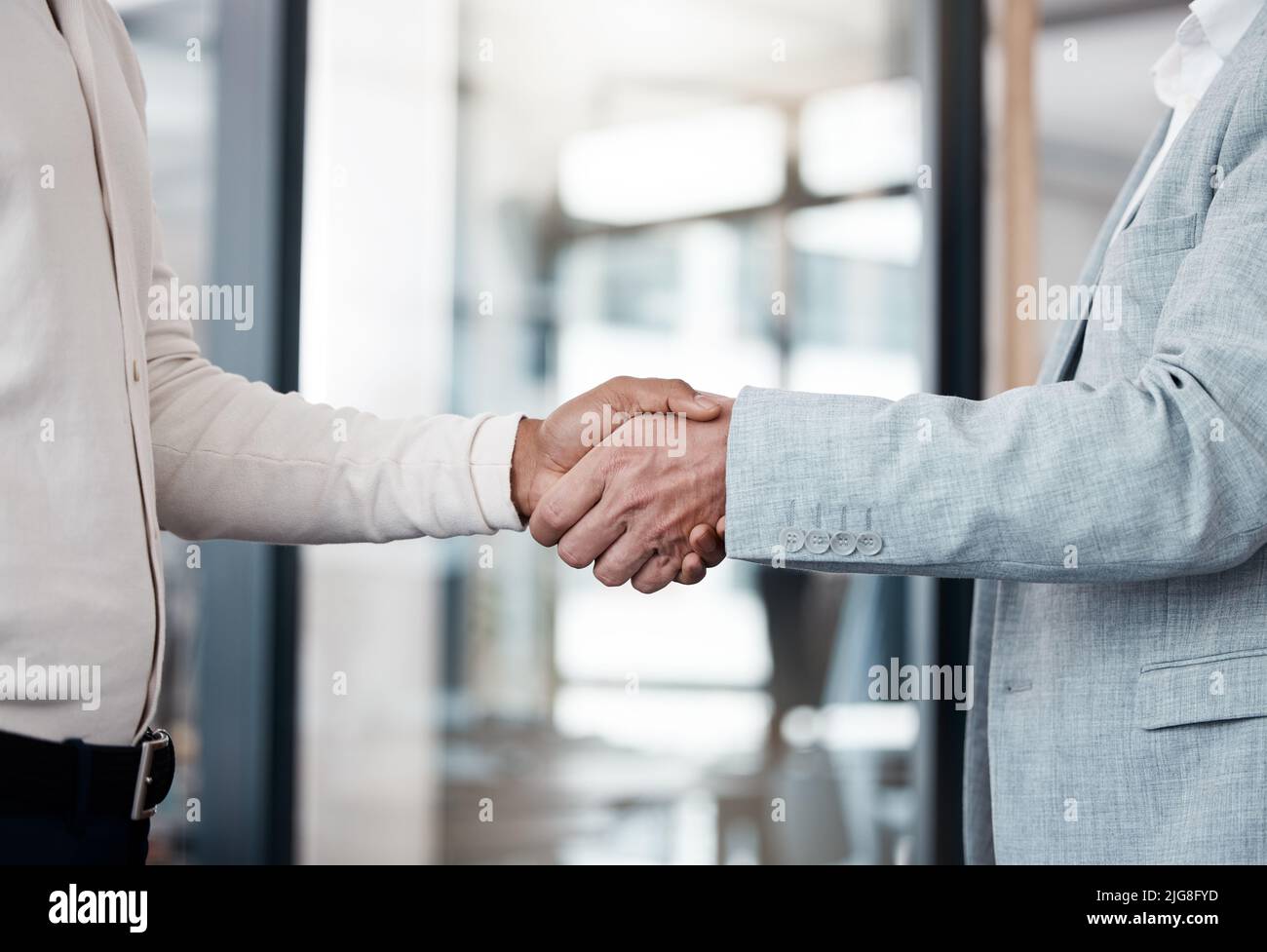 Well work well together. Shot of two unrecognizable businespeople ...